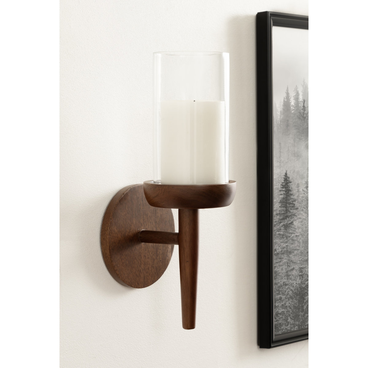 Loon Peak® Shae 13" Modern Wood Wall Sconce | Wayfair