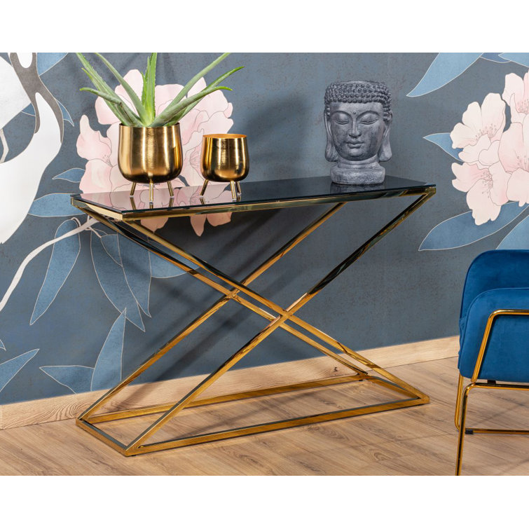 Fairmont Park Eyre 120cm Glass Top Console Table | Wayfair.co.uk