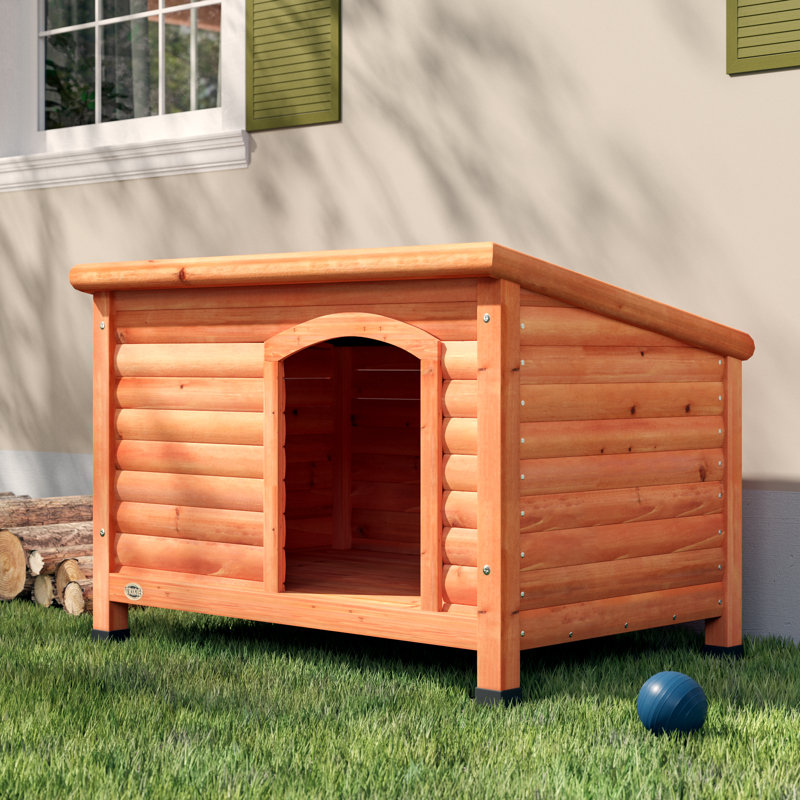 TRIXIE natura Classic Dog House, Flat Hinged Roof, Adjustable Legs ...