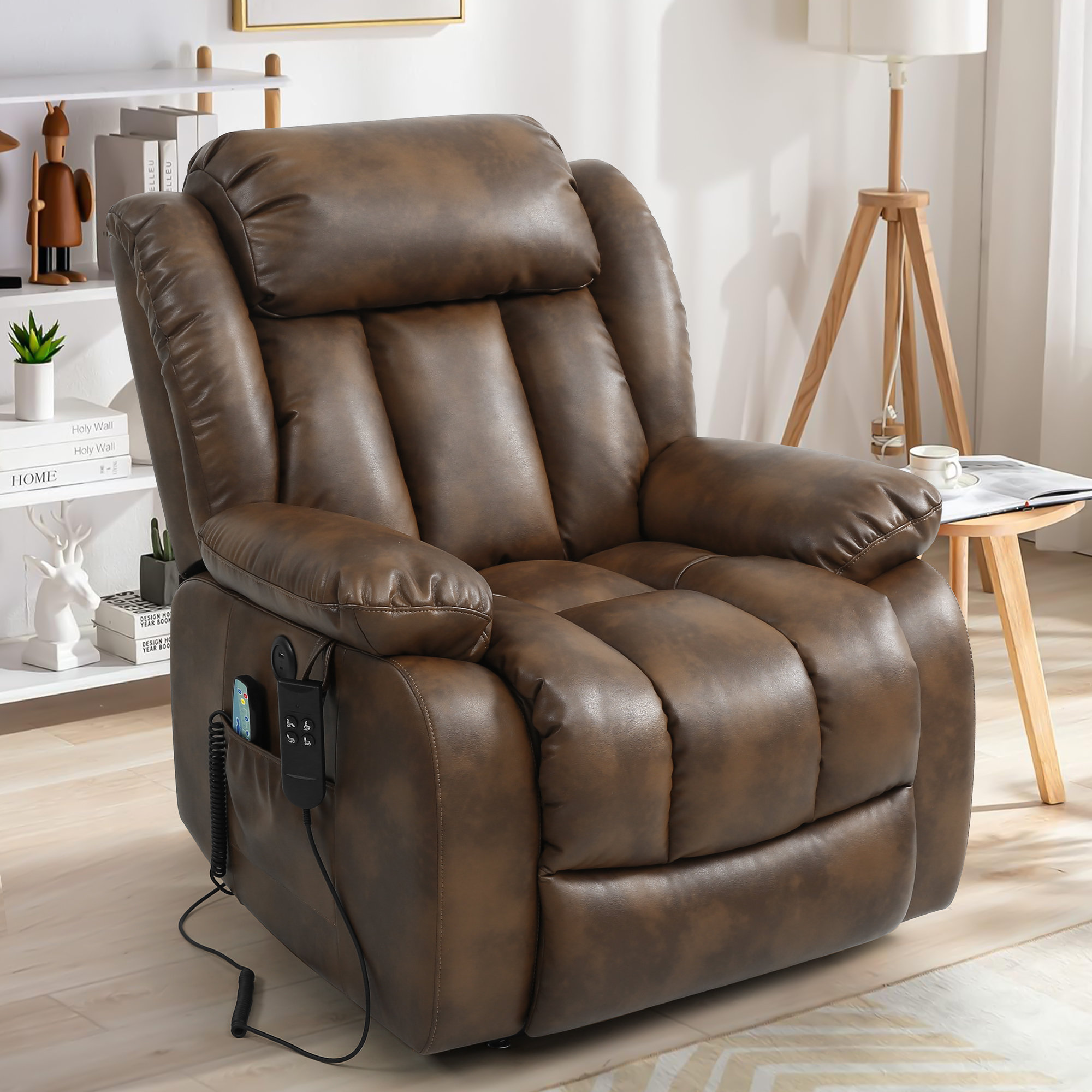 Latitude Run® Dual Motor Large Power Lift Recliner with Massage and ...