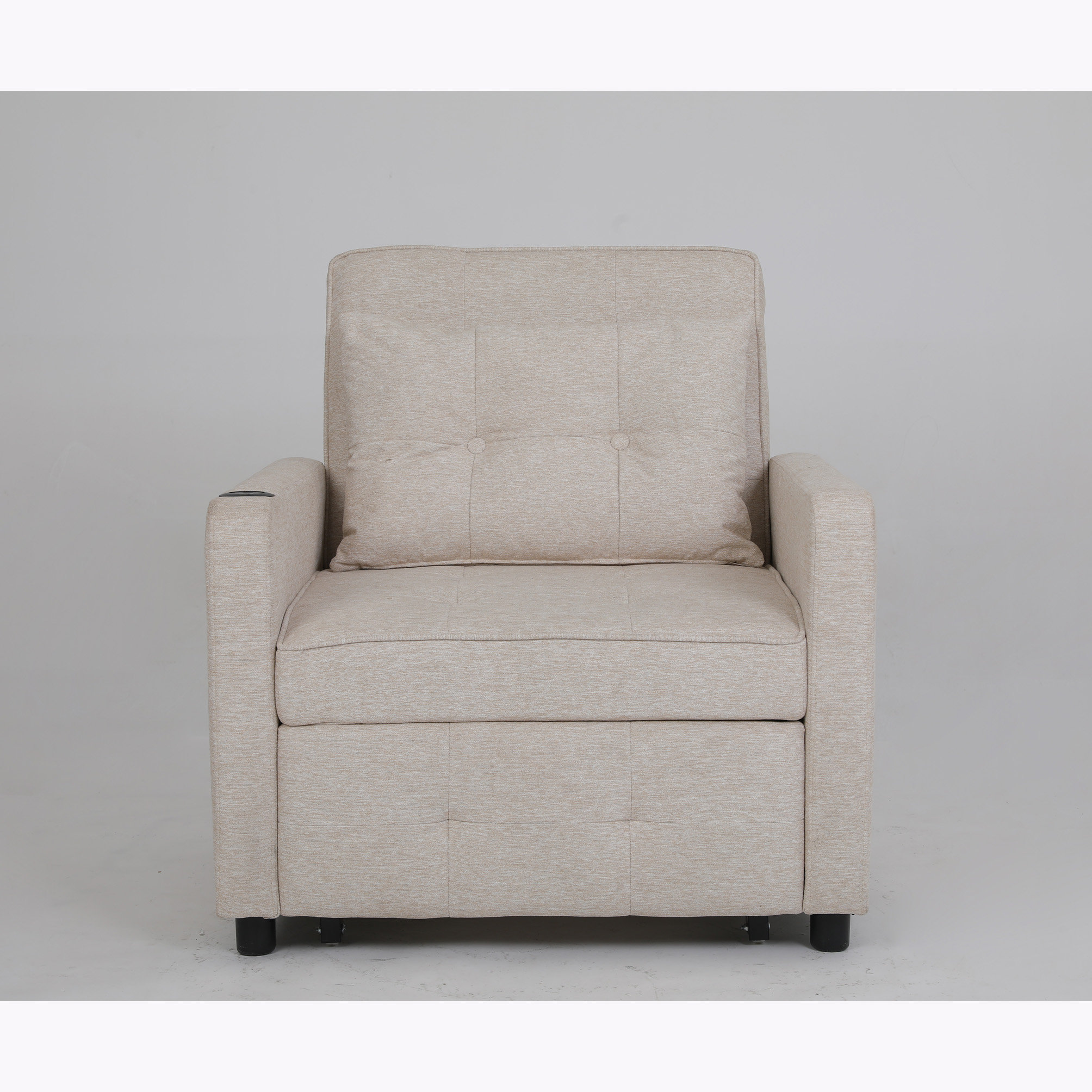 Latitude Run® Futon Chair Bed Convertible Chair 3-in-1 Pull Out Sleeper ...