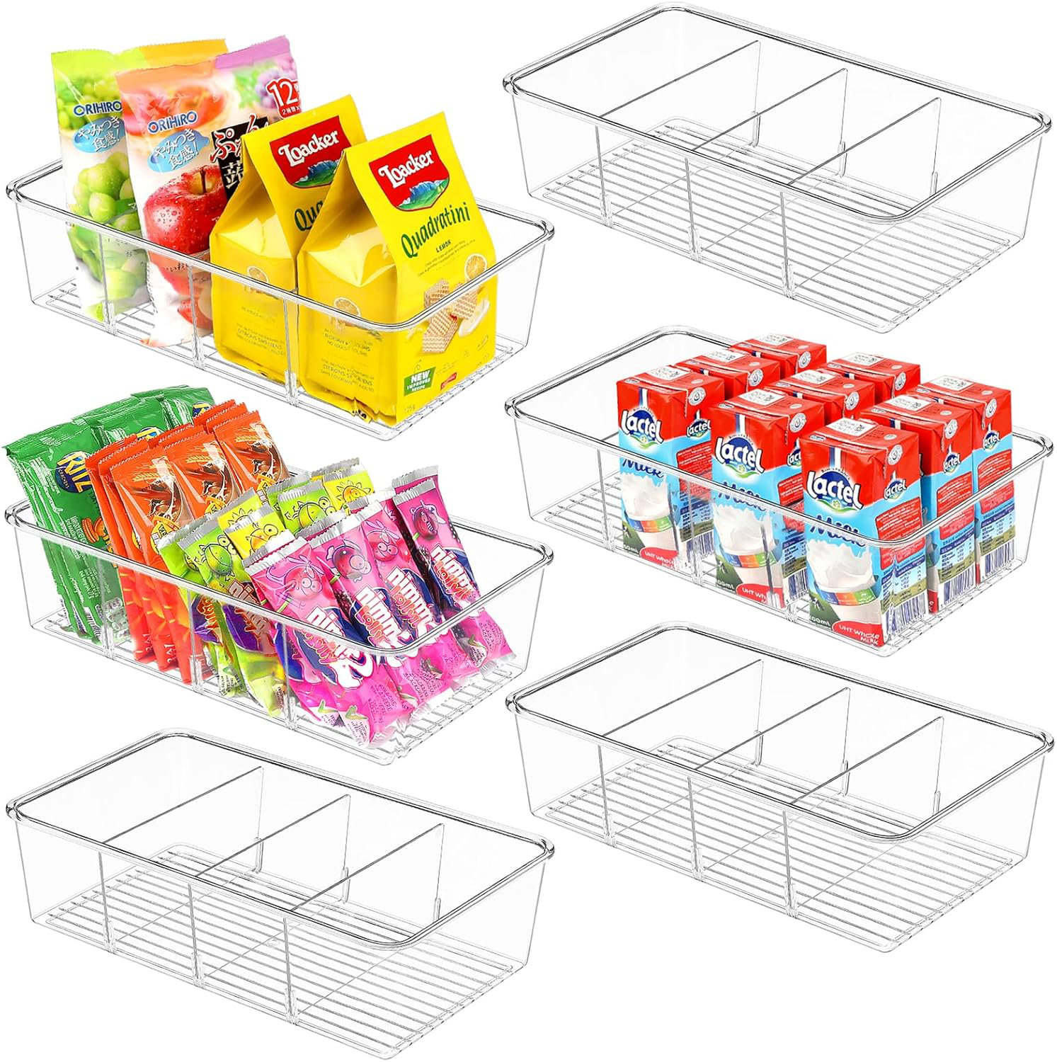The Twillery Co.® Farmersville 6 Pack Food Storage Organizer Bins Clear ...