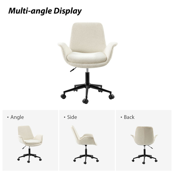 Ebern Designs Anto Modern Padded Arms Office Chair with Mid-height ...