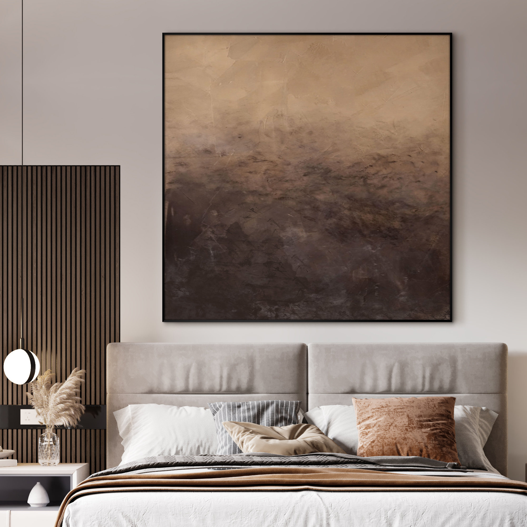 SIGNLEADER Abstract Landscape Rustic Brown Illustrations Extra Large ...