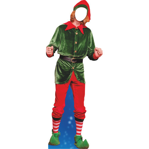 Wet Paint Printing SP13166 Male Christmas Xmas Holiday Elf Stand In ...