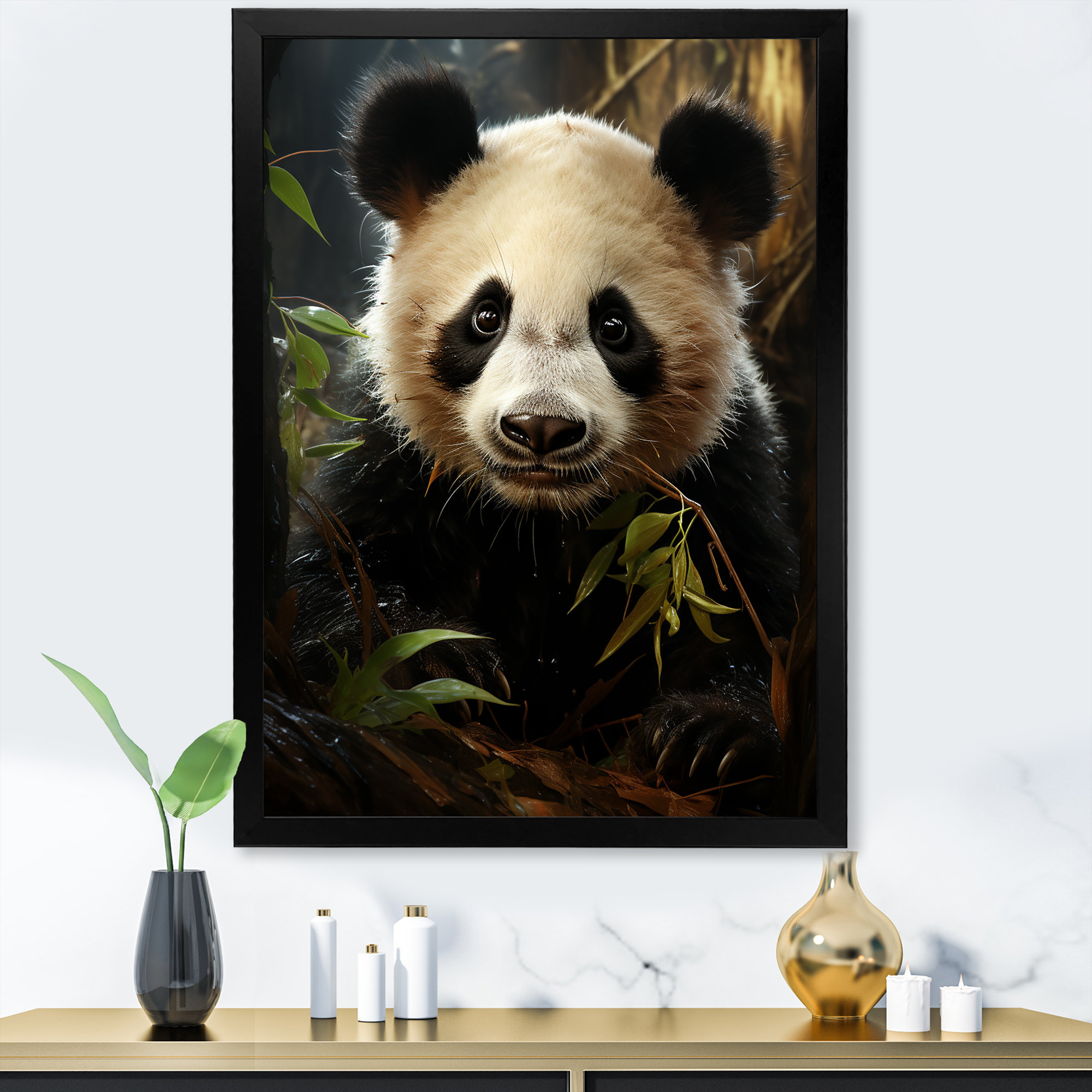 Ebern Designs Pandas Play 3 - Panda Animal Wall Art | Wayfair