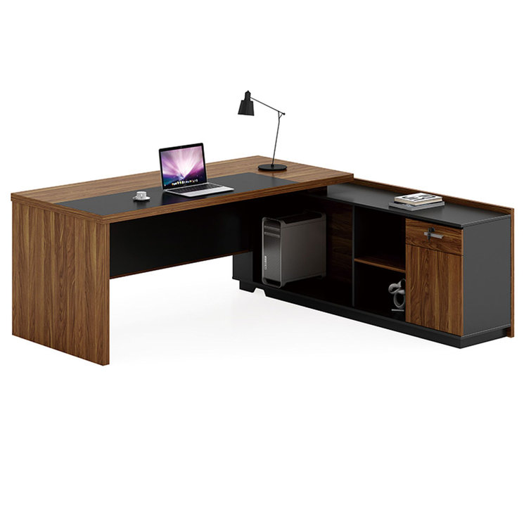 Ebern Designs Mikas 200Cm W L-Shaped Executive Desk | Wayfair.co.uk
