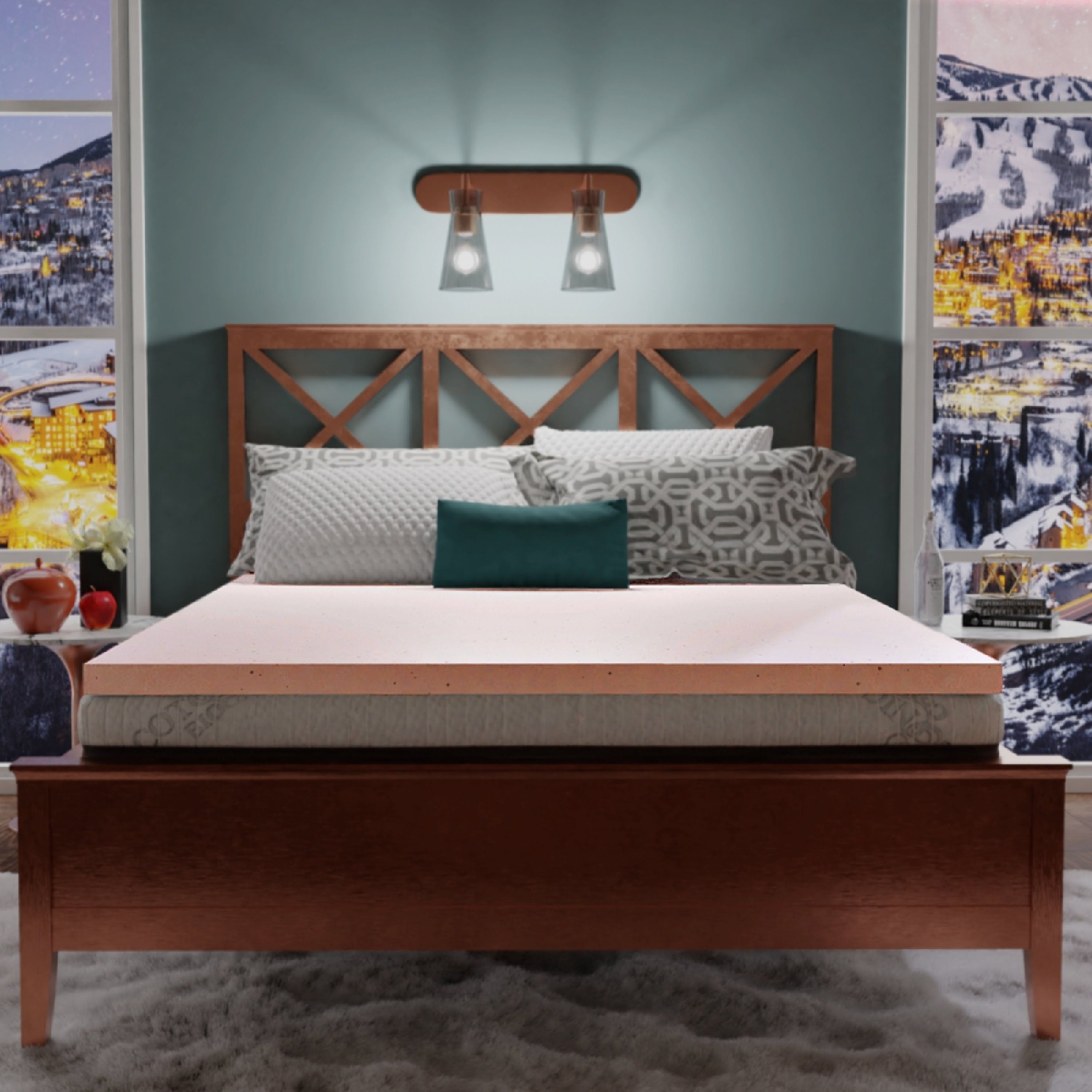 Ergo-Pedic Copperwave 3" Infused Memory Foam Topper | Wayfair
