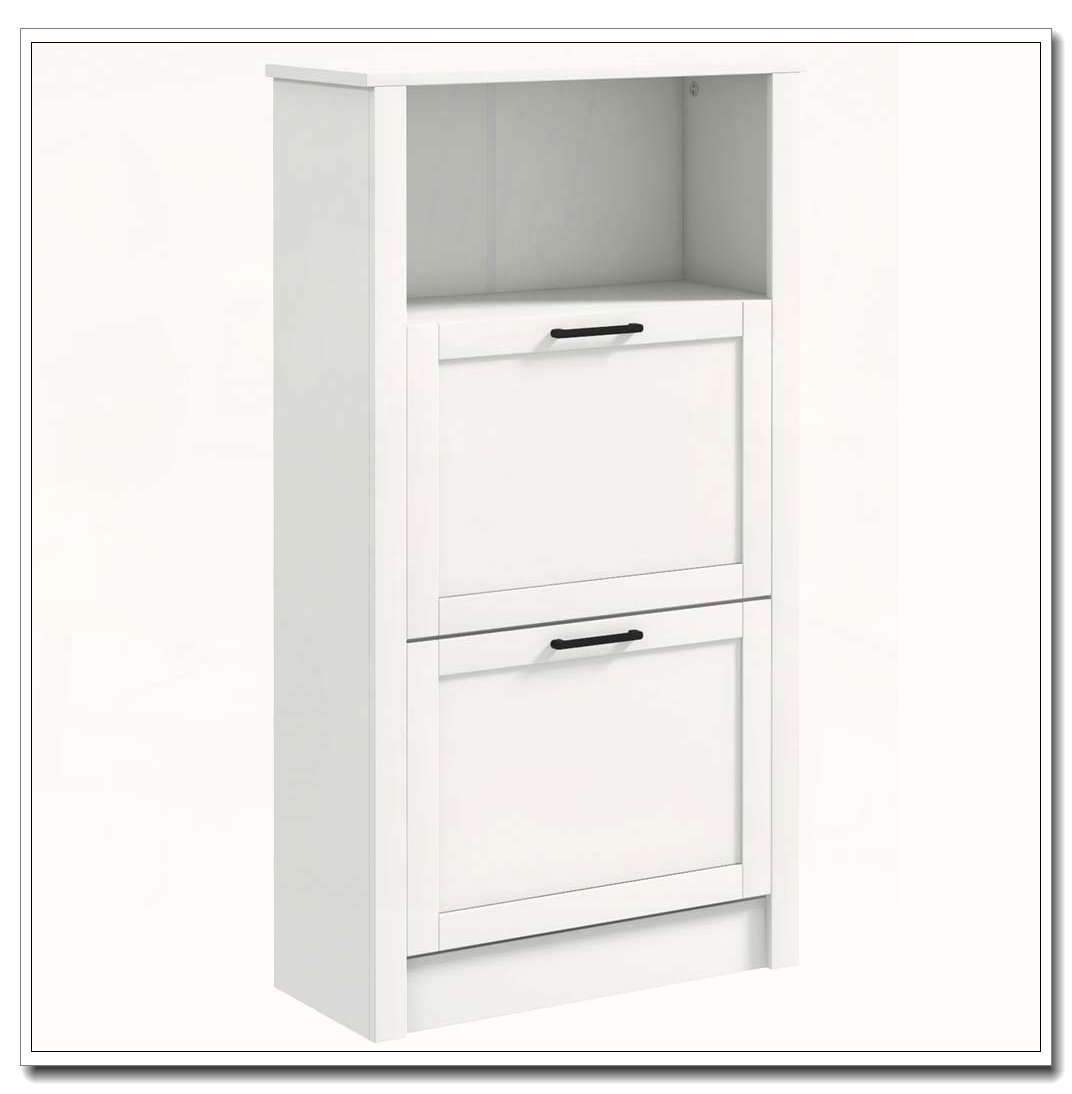Latitude Run® Shoe Storage Cabinet with Open Compartment and 2 Flip ...
