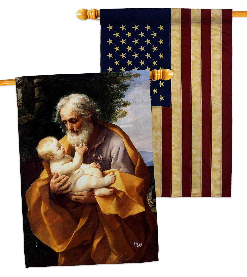 Ornament Collection St. Joseph And Christ Child House Flags Pack Faith ...