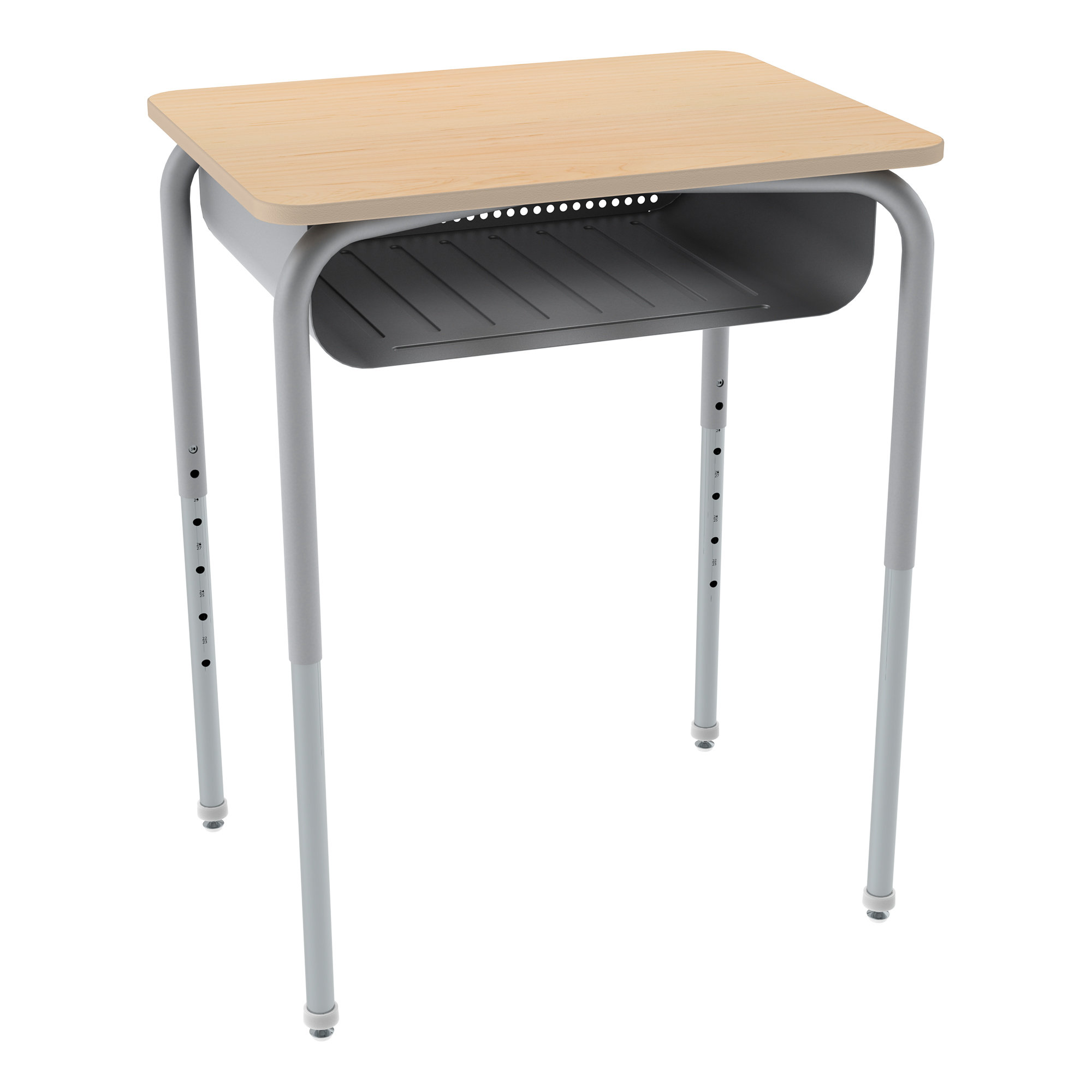 Learniture Adjustable Height Open Front School Student Desk with Metal ...