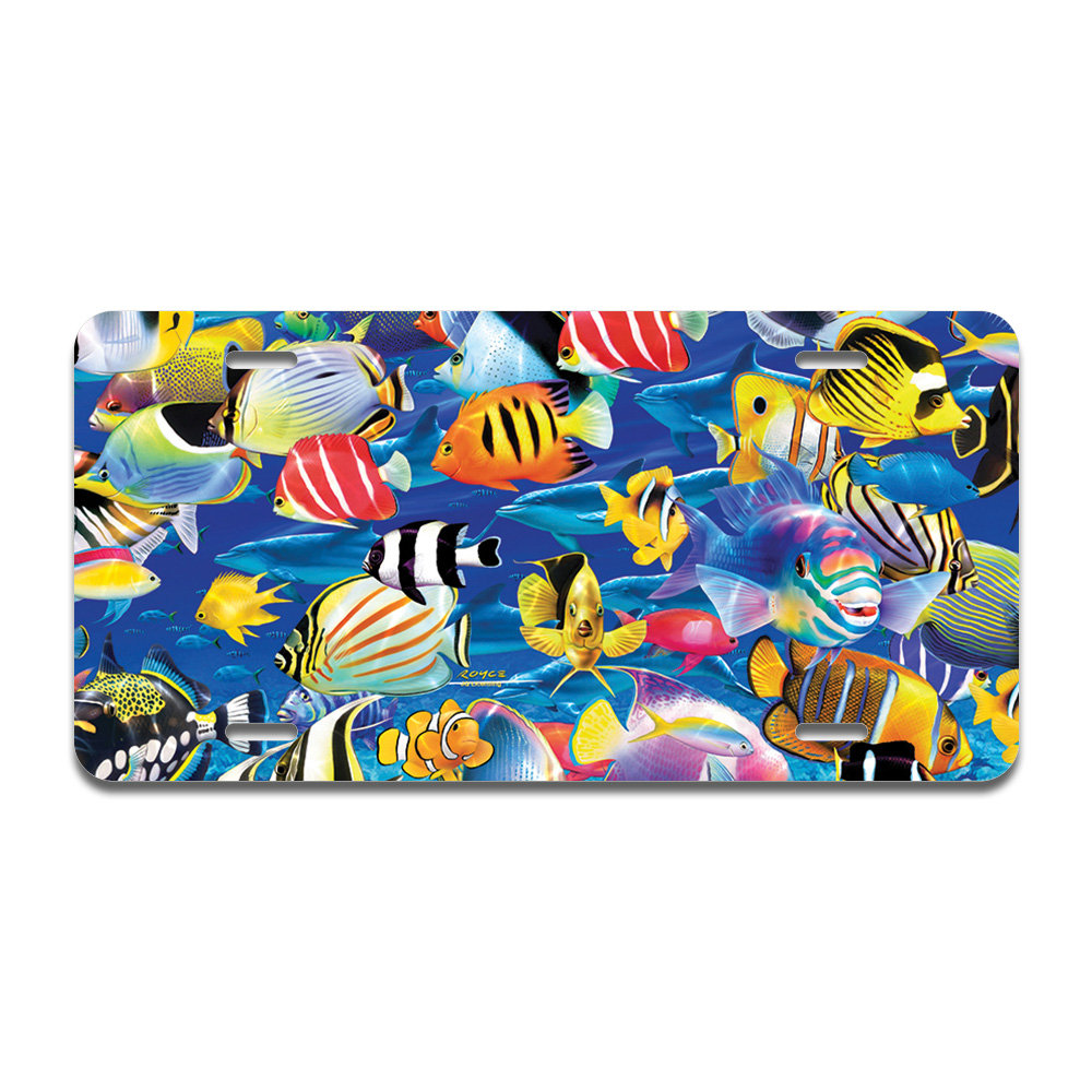 SignMission Tropical Fish Aluminum Plate Frame | Wayfair