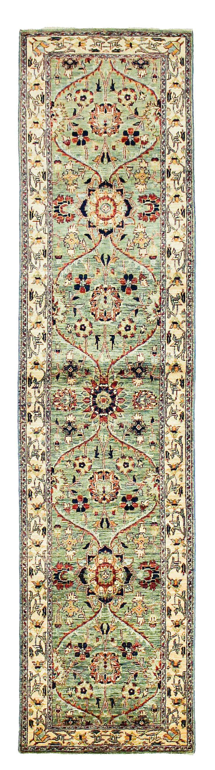 Home and Rugs One-of-a-Kind 2'4" x 9'6" 1950s Area Rug in Navy/Ivory ...