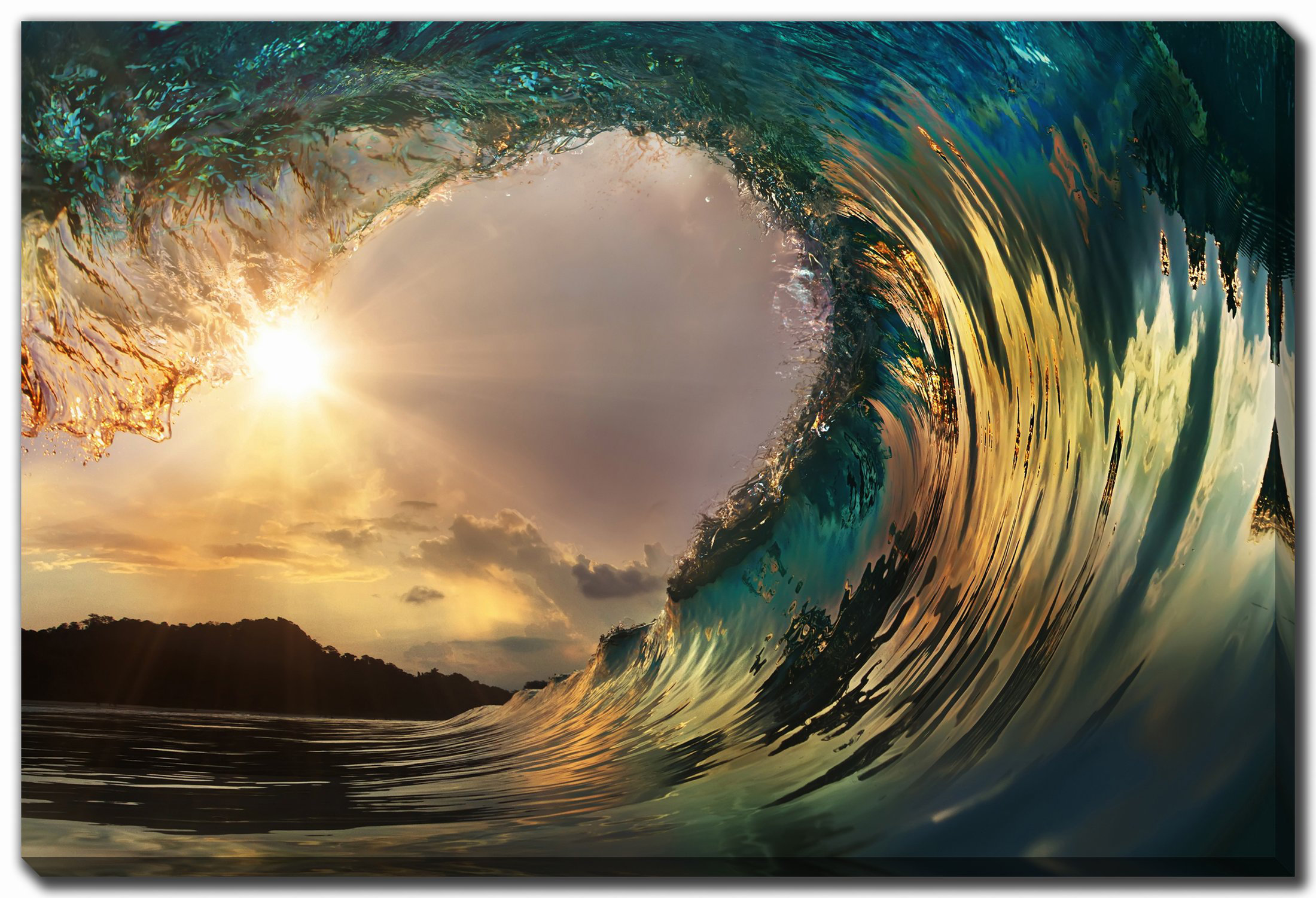 Highland Dunes Inside The Wave Canvas Art | Wayfair