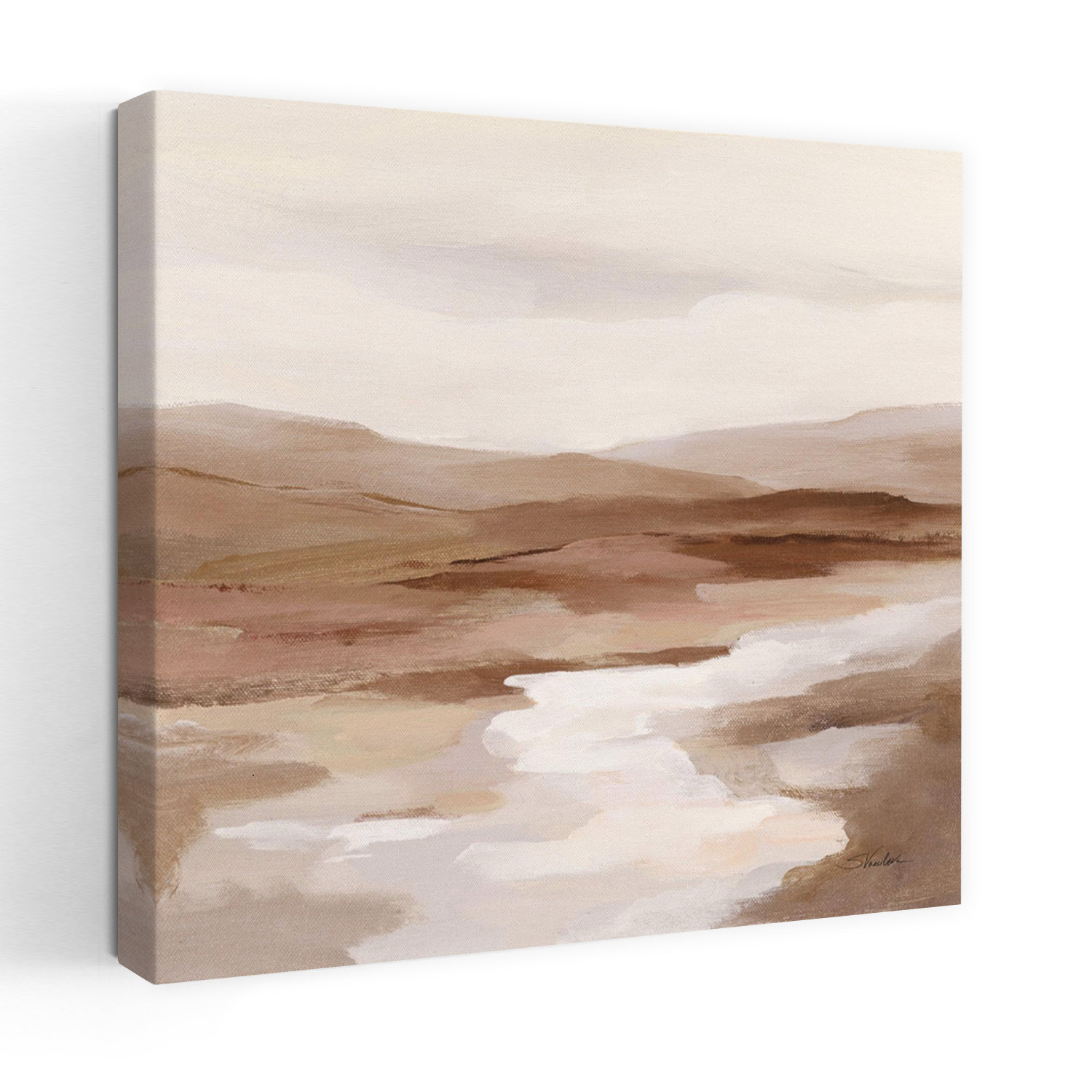 Latitude Run® Contemporary Cinnamon Riverbank I Light With Abstract ...