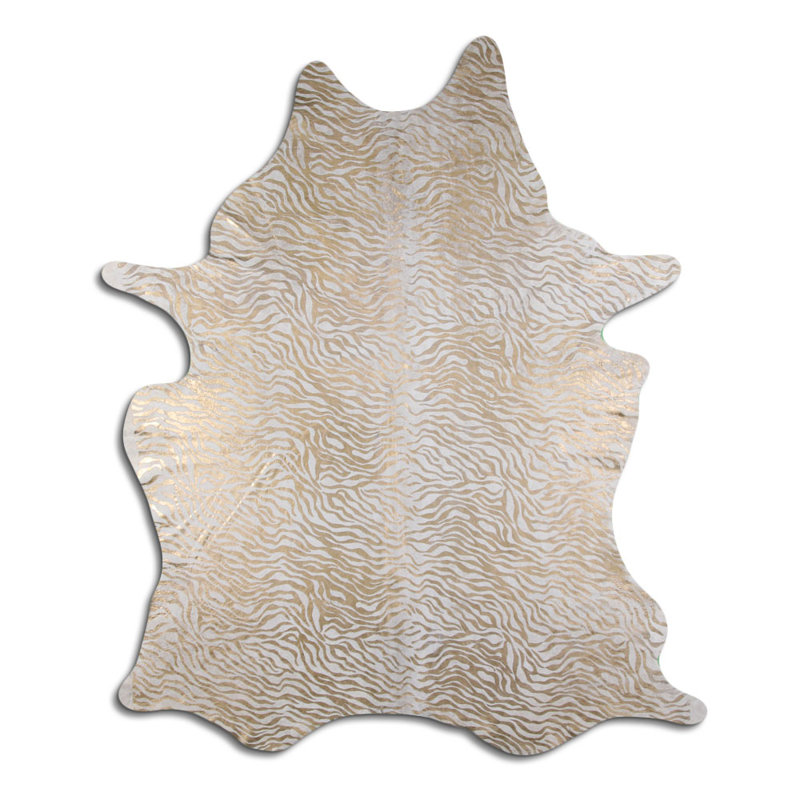 Dakota Fields Ahsen Animal Print Handmade Cowhide Novelty 6' x 7 ...