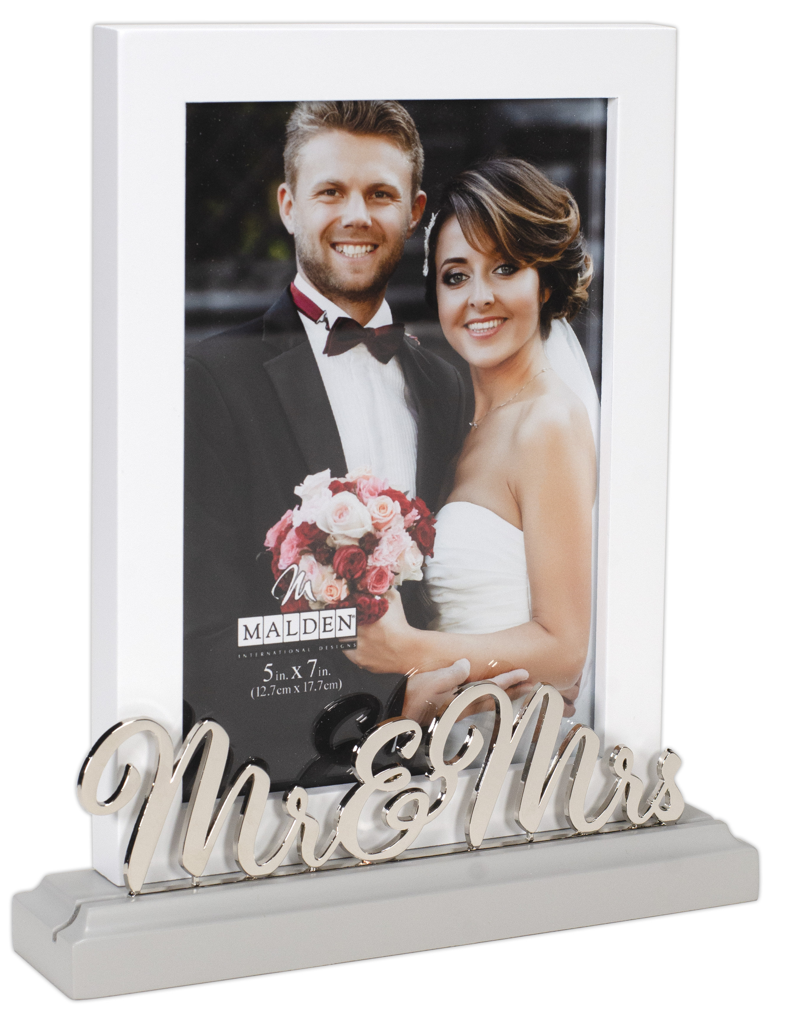 Malden Int Designs Mr & Mrs Wedding Picture Frame | Wayfair