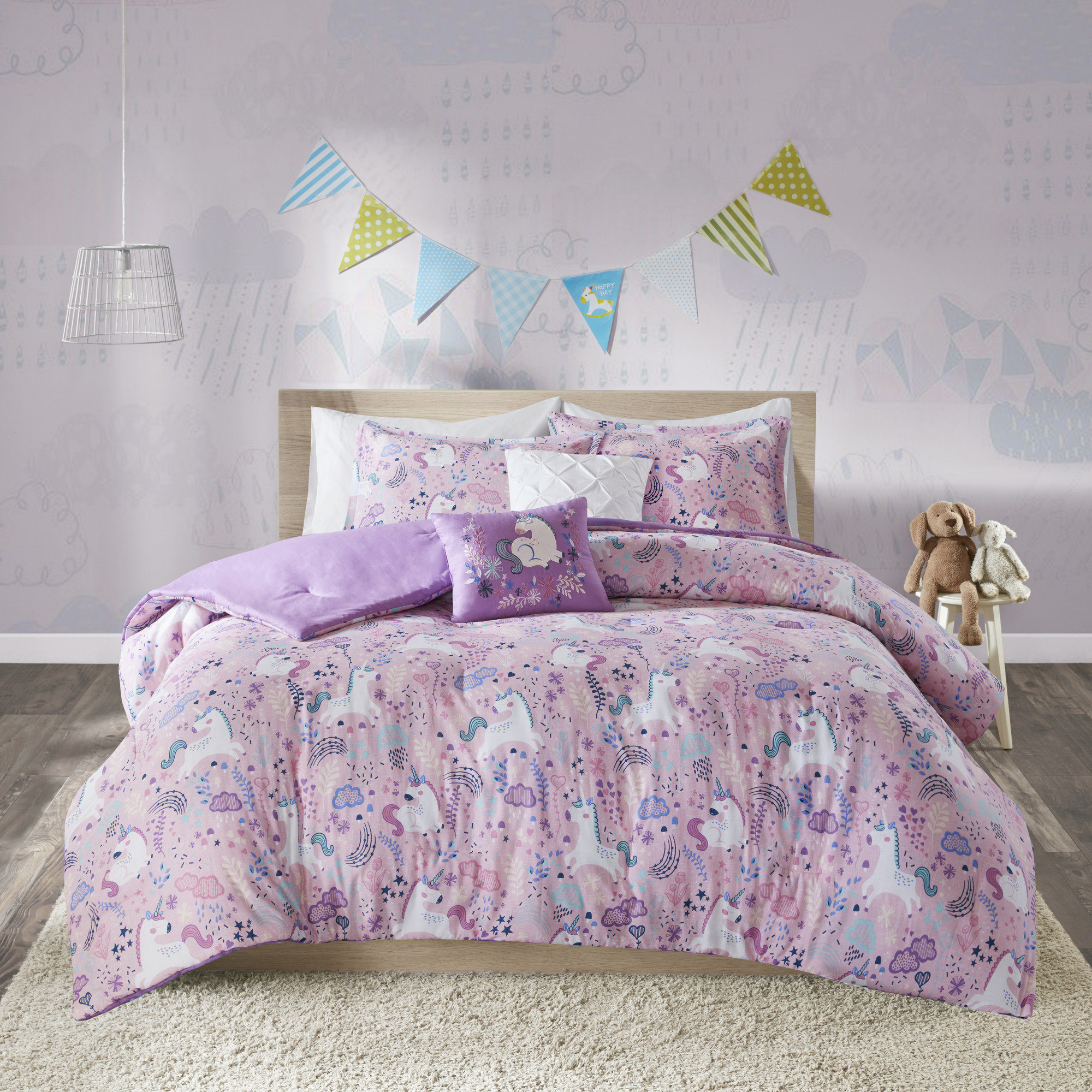 Intelligent Design Kids Lola Unicorn Cotton Comforter Set & Reviews ...