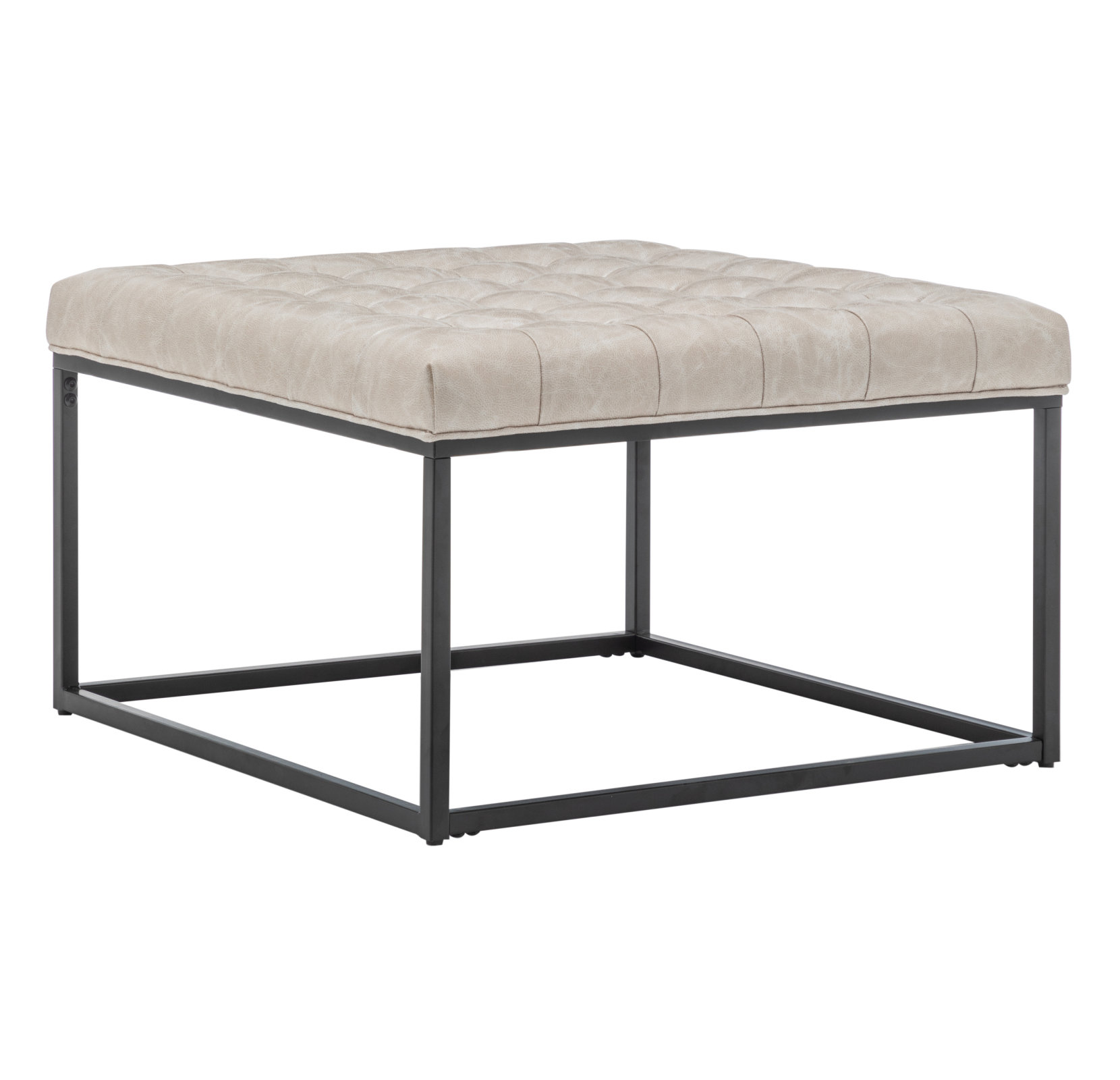 George Oliver 28" Square Ottoman, Tufted Footstool For Living Room ...