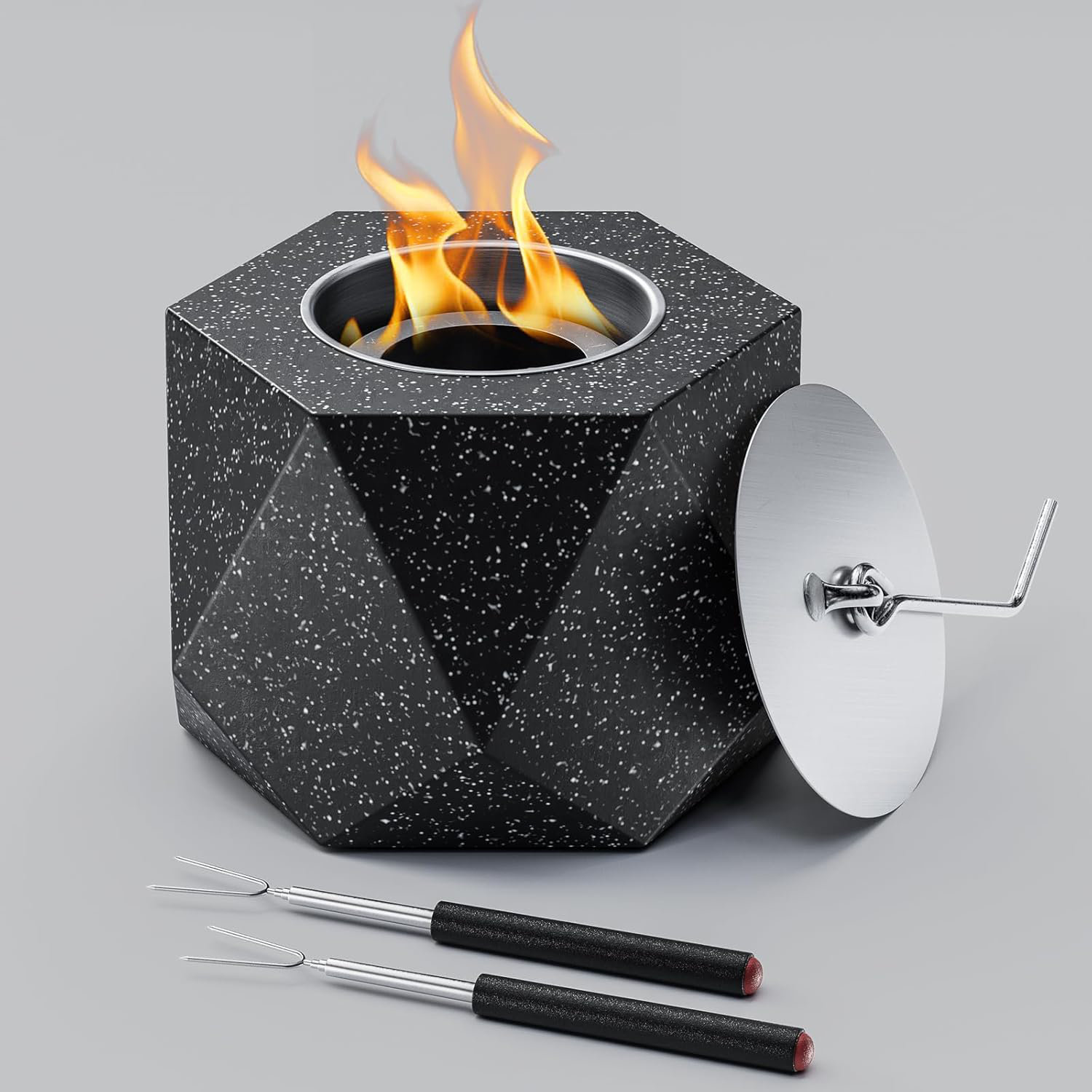 Wrought Studio™ Concrete Table Top Fire Pit Bowl - Indoor Fire Pit ...
