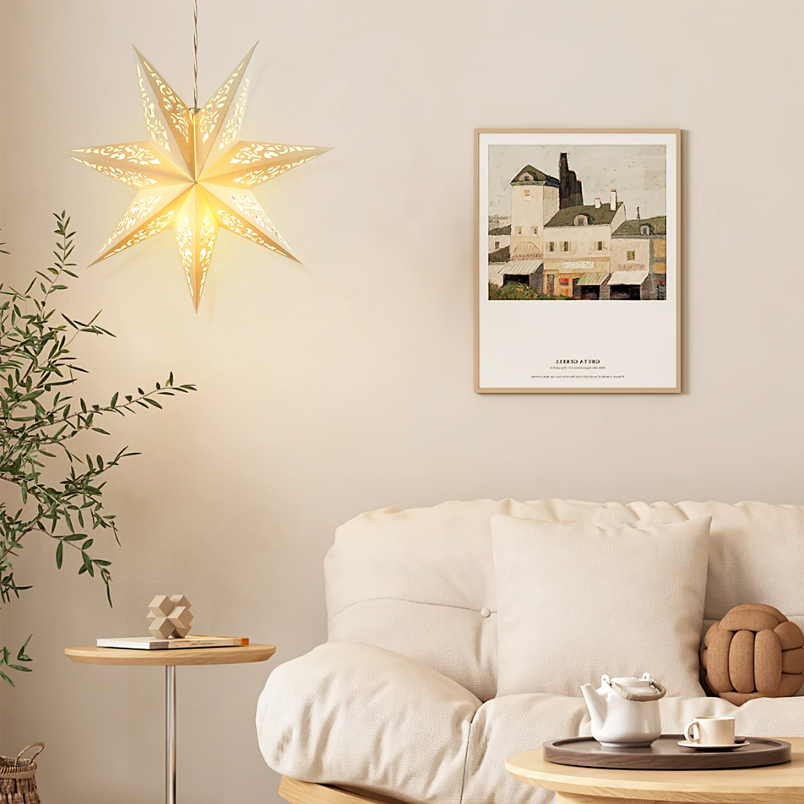 Bungalow Rose 45Cm Hollow Out Star Party Light Cover Window Grille Home ...