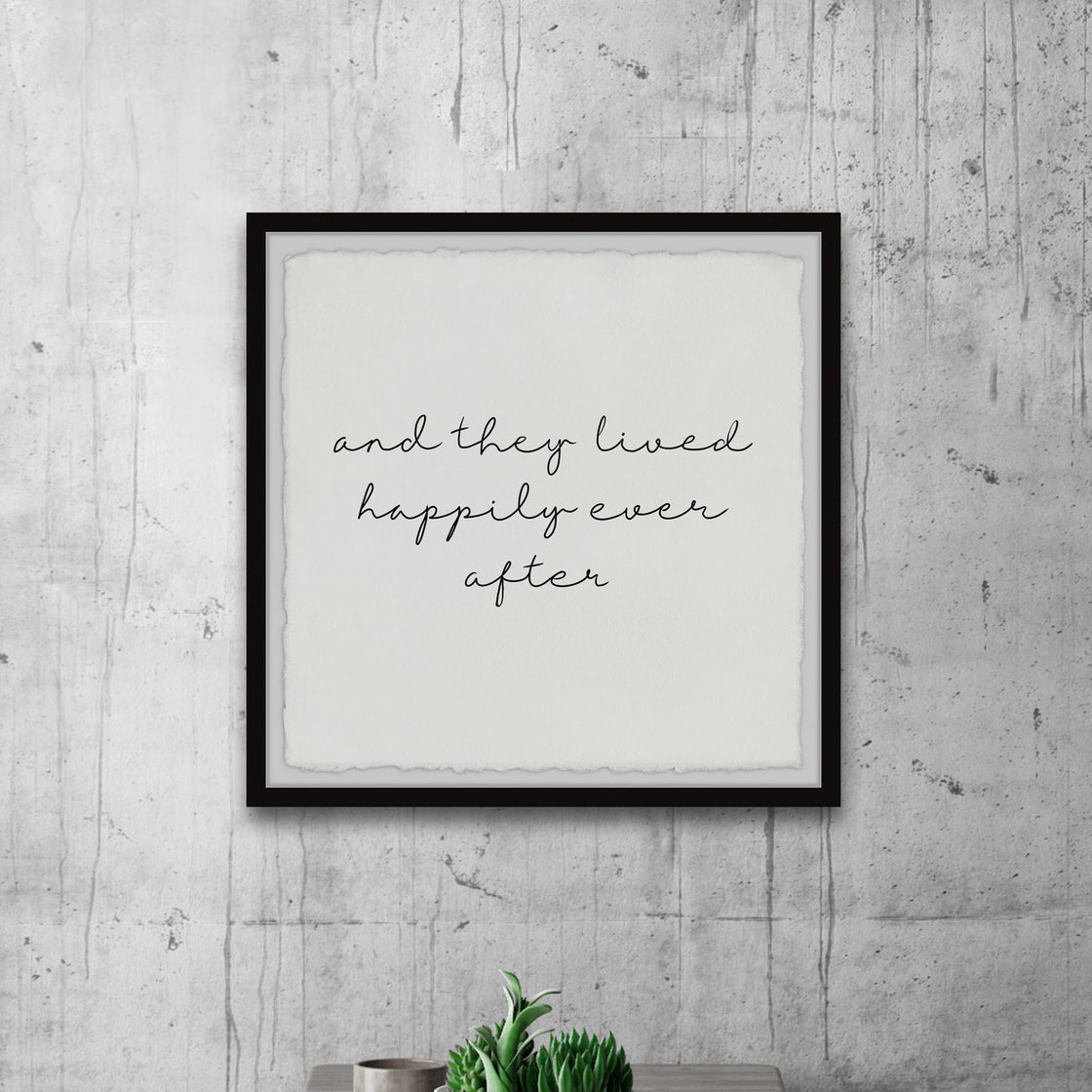 Red Barrel Studio® 'And They Lived Happily' - Picture Frame Textual Art ...