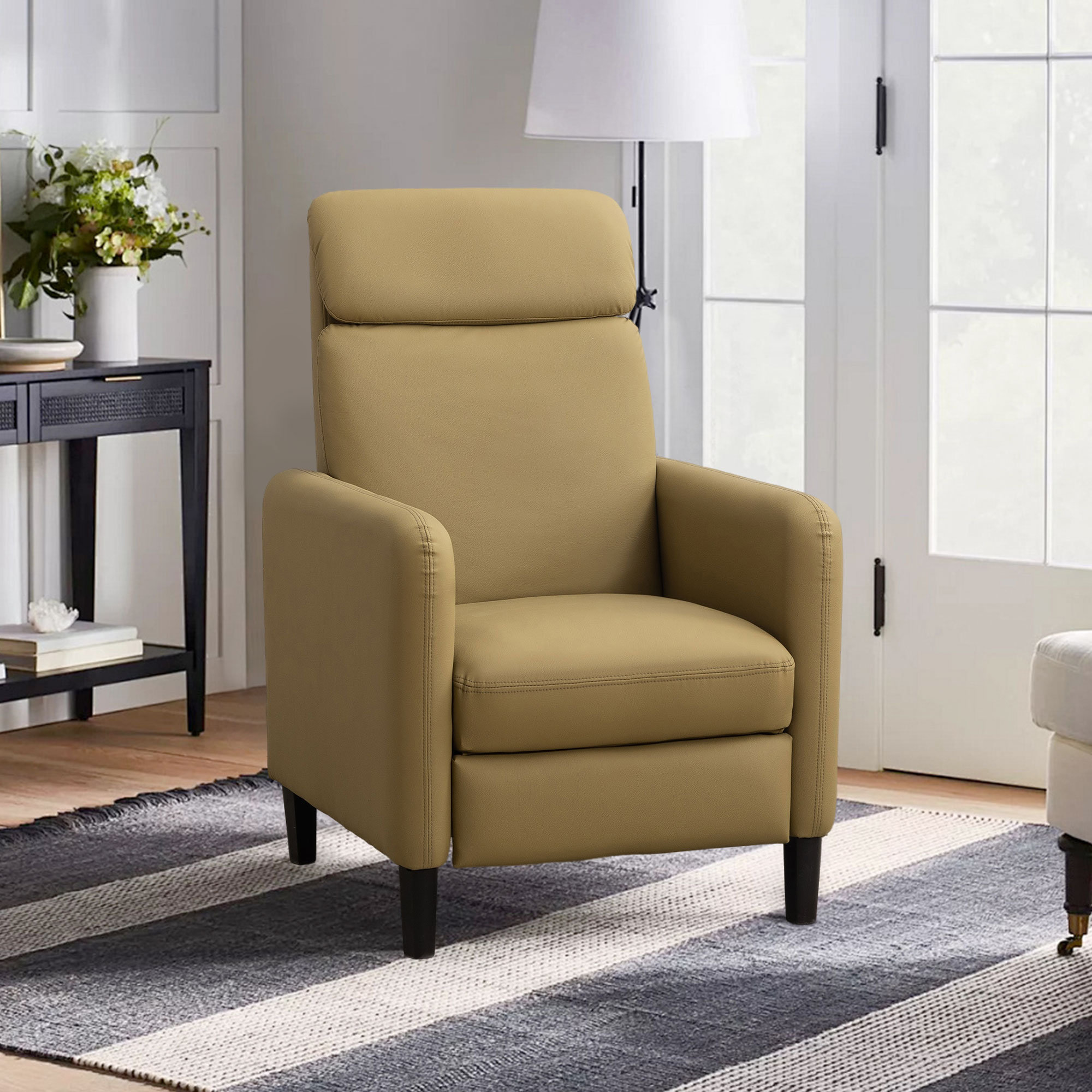 Latitude Run® Modern Artistic Color Design Adjustable Recliner Chair PU ...