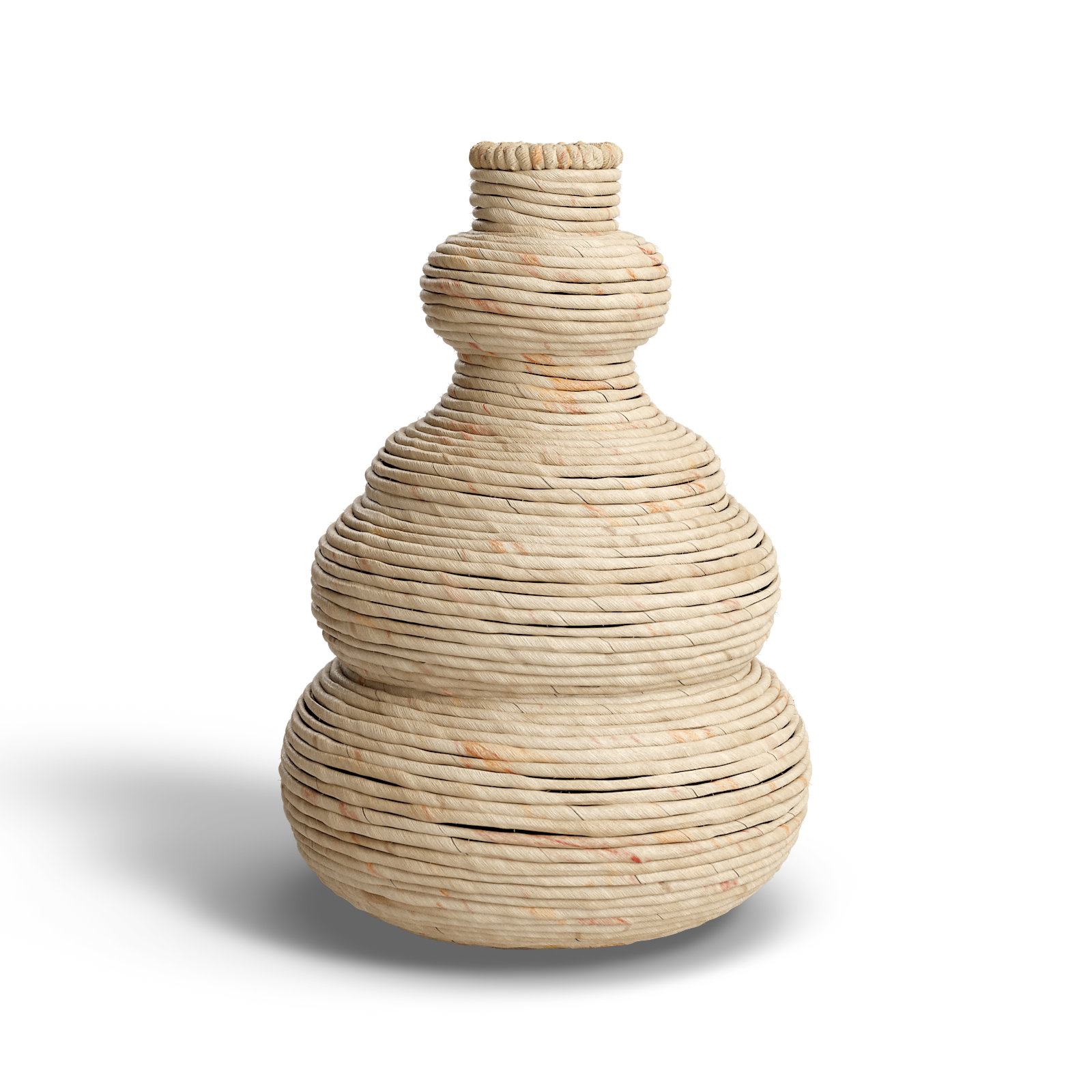 Birch Lane™ Seagrass Handmade Wrapped Decorative Vase with Abstract ...