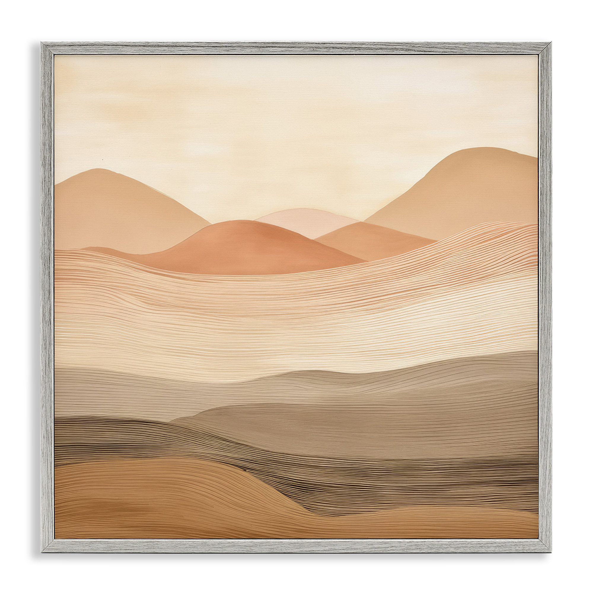 Ebern Designs Layered Sand Dunes Framed Giclee Art by Irena Orlov | Wayfair