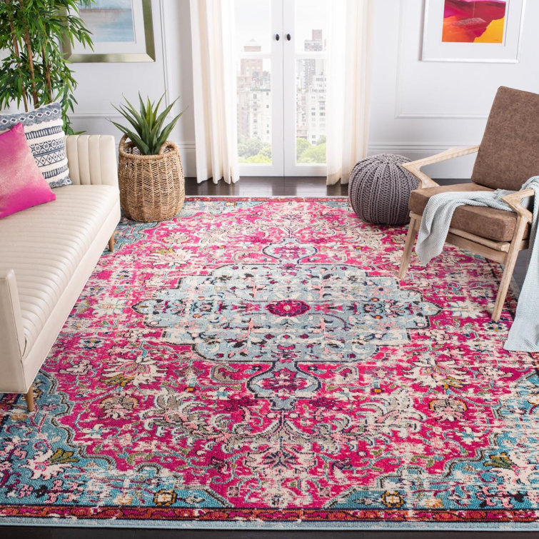 Bloomsbury Market Andersonville Oriental Hand Hooked Fuchsia Area Rug ...