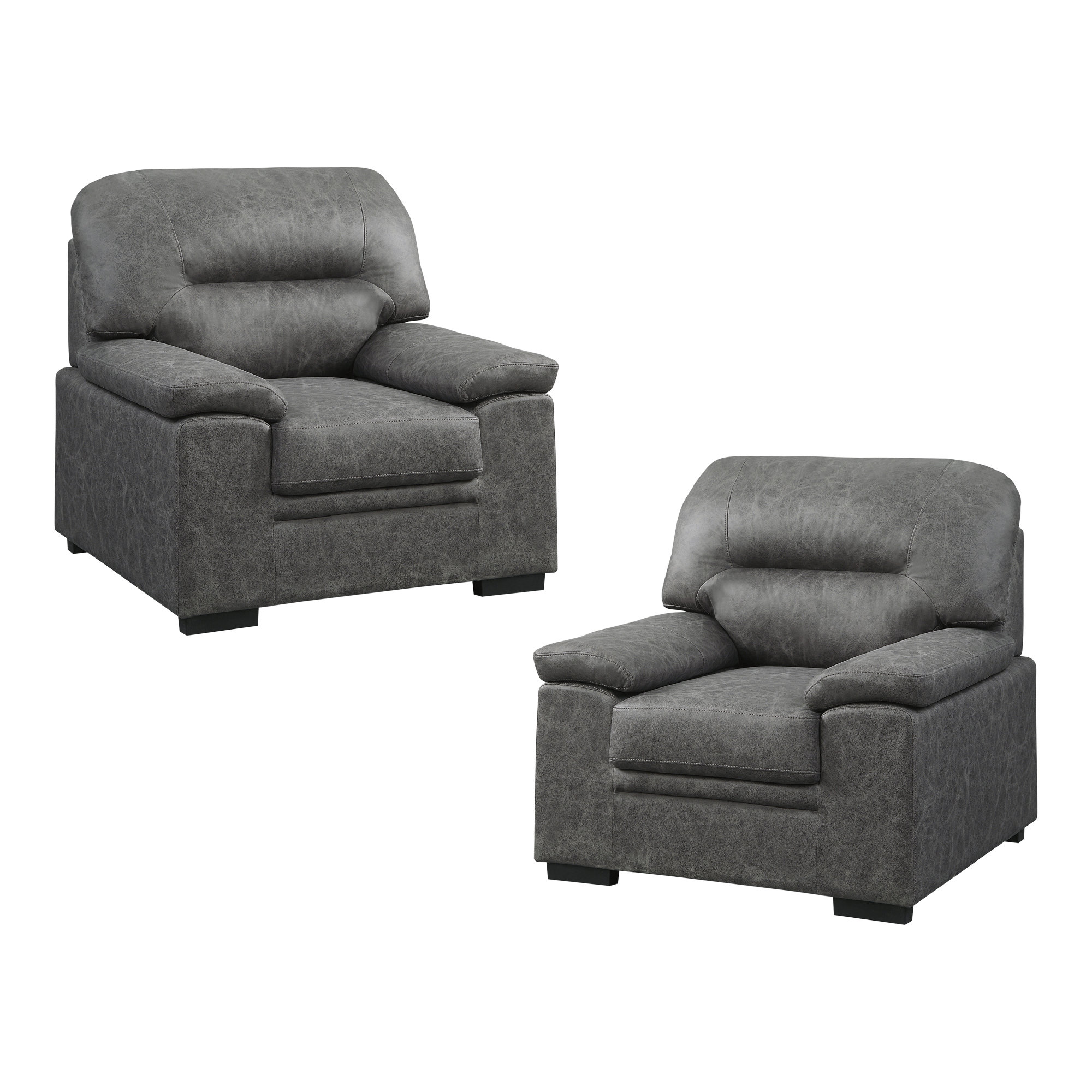 Red Barrel Studio® Cathair 40 In. W Flared Arm Microfiber Straight ...