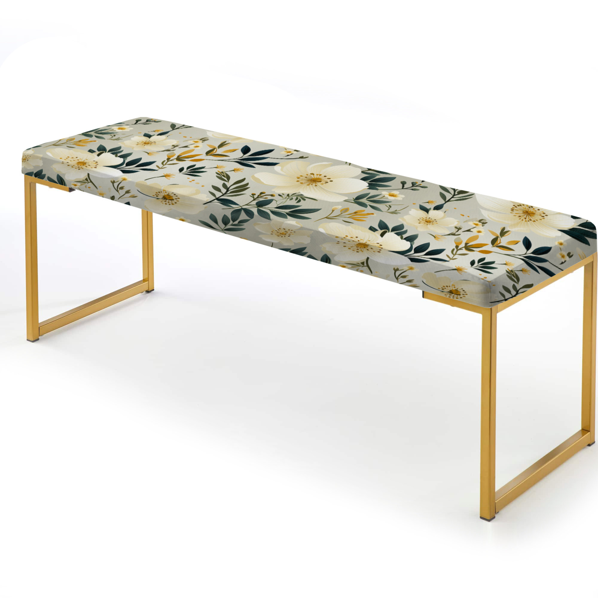 Design Art Playful Poppy Blossom Radiance I - Floral Upholstered Gold ...