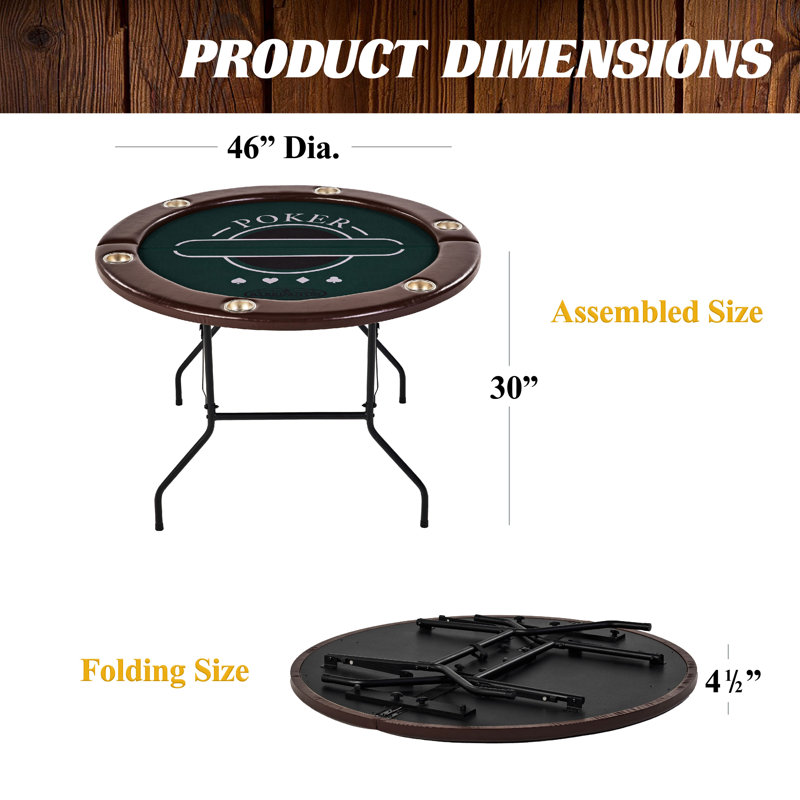 Barrington Billiards Company Barrington 6-person Folding Poker Table ...