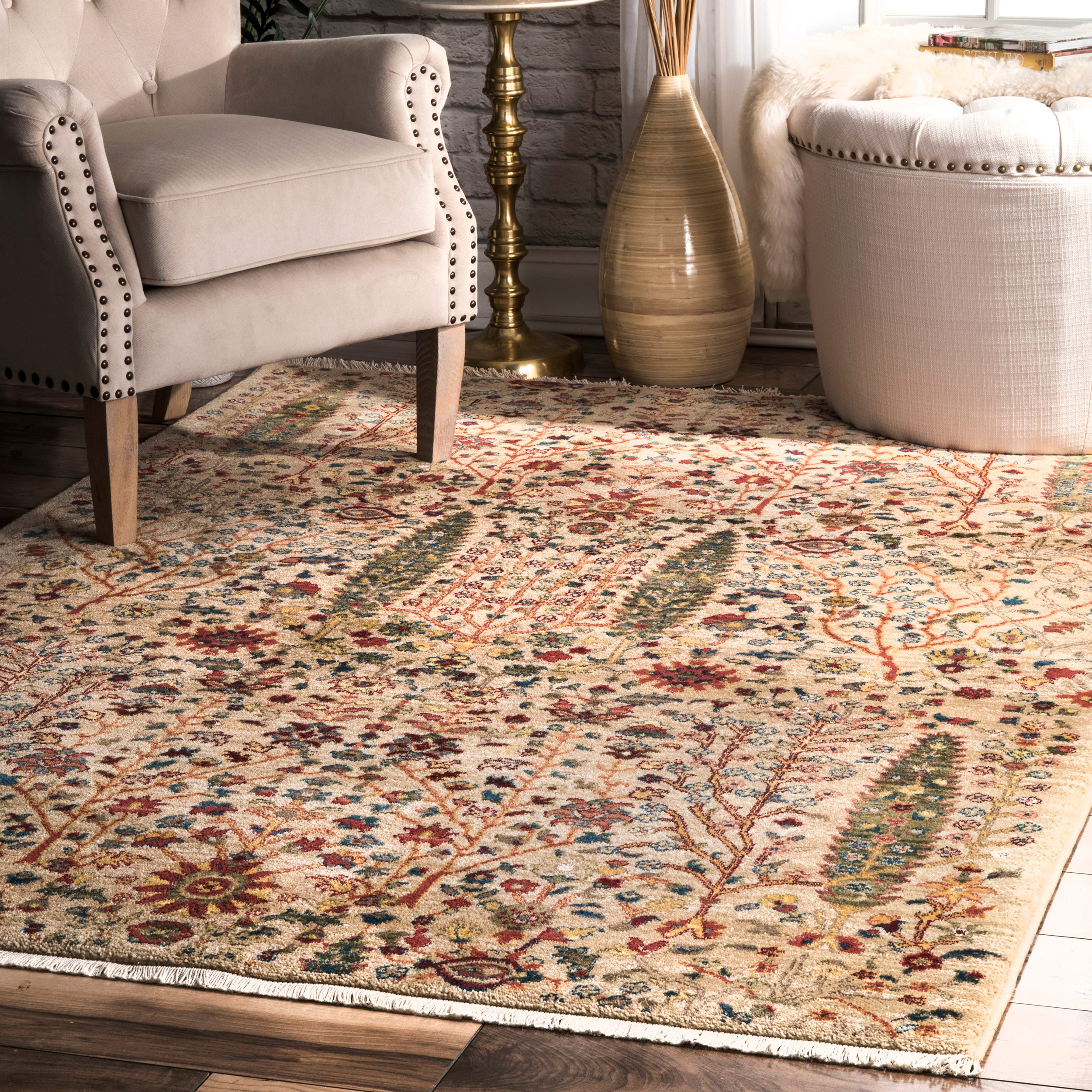 Bloomsbury Market Marianna Floral Rug & Reviews | Wayfair