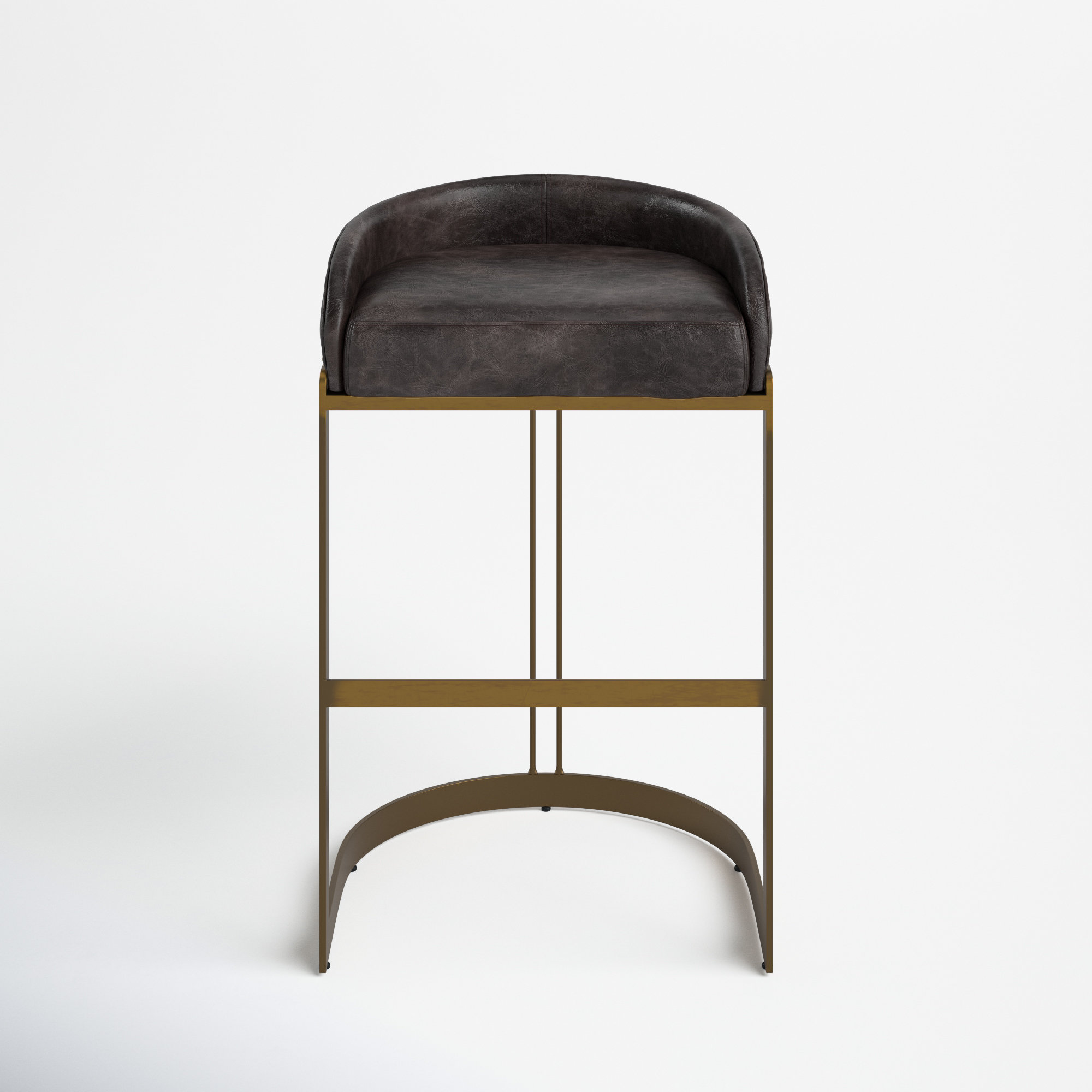 Leather and brass counter stools store