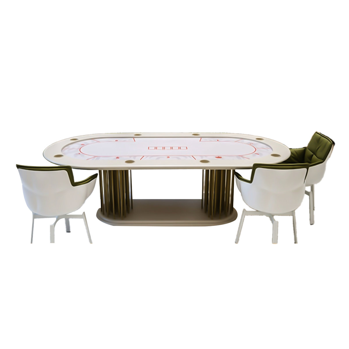 Recon Furniture 105.51'' 8 - Player Foldable Poker Table | Wayfair