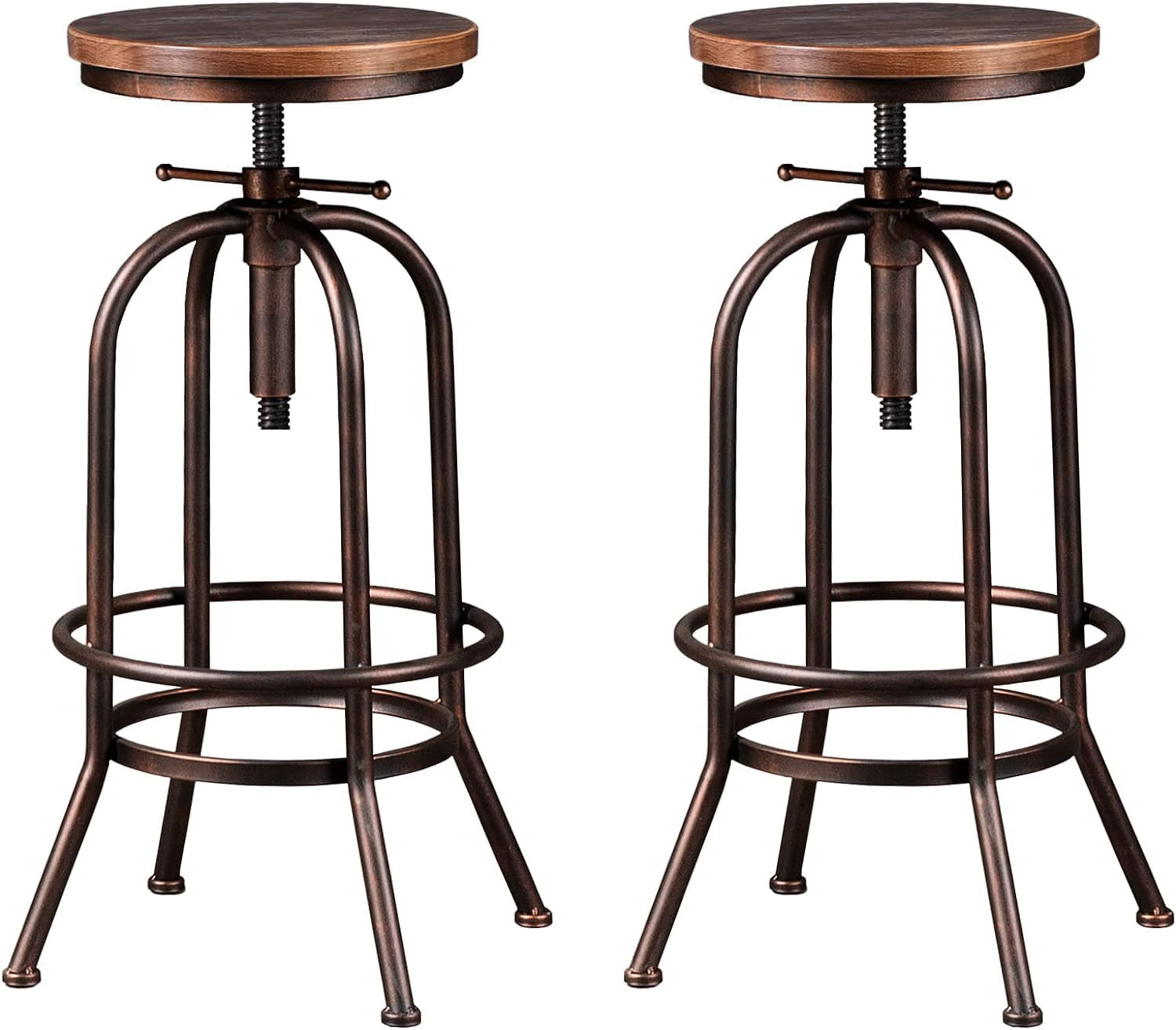Williston Forge Shaylee Swivel Solid Wood Adjustable Height Stool | Wayfair