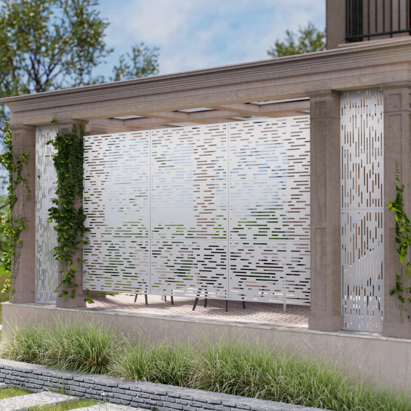 Dovelina Outdoor Metal Privacy Screen & Reviews | Wayfair