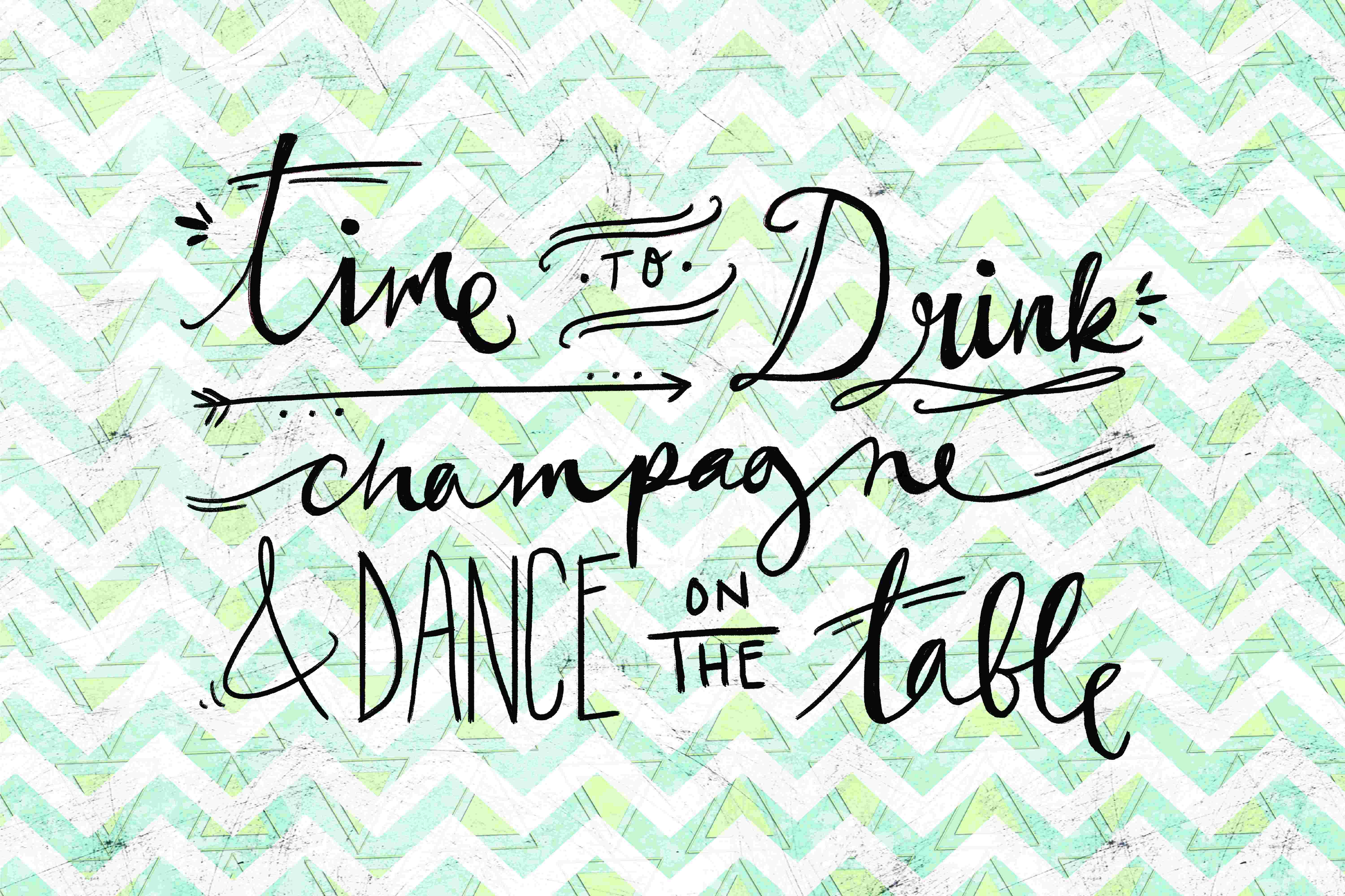 Trinx Drink and Dance - Wrapped Canvas Textual Art | Wayfair