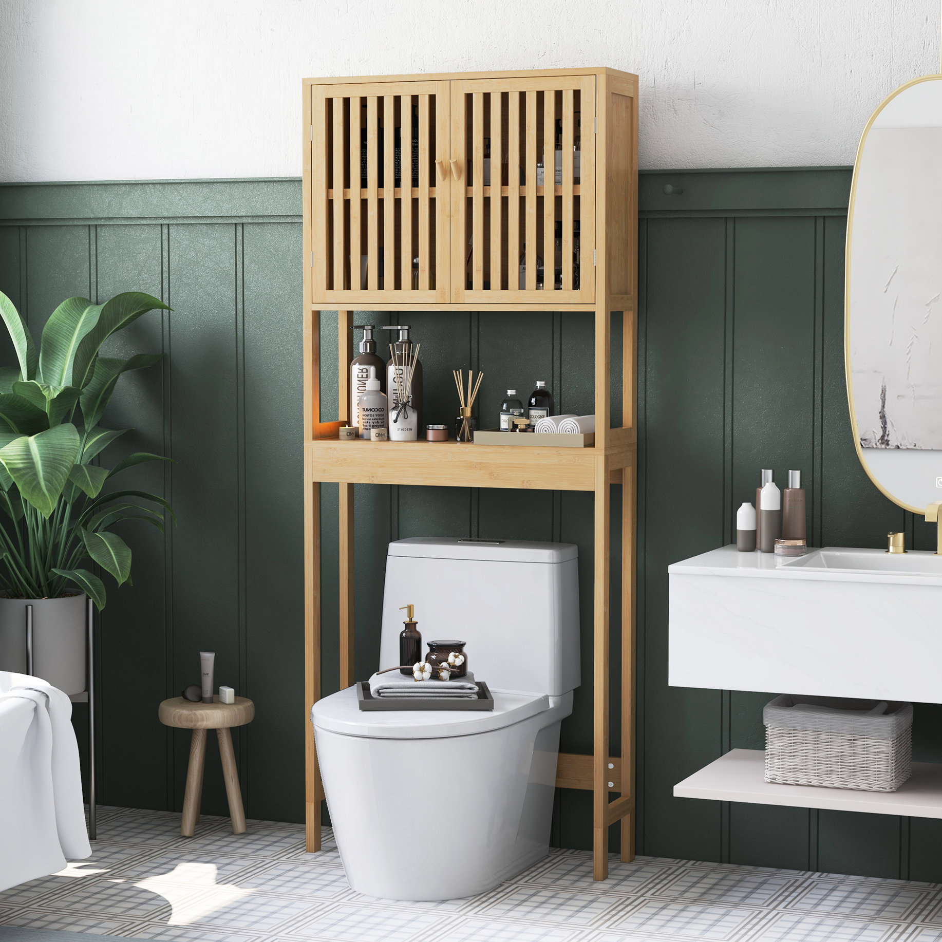 Rebrilliant Over Toilet Storage Cabinet - Stylish Bathroom Solution ...