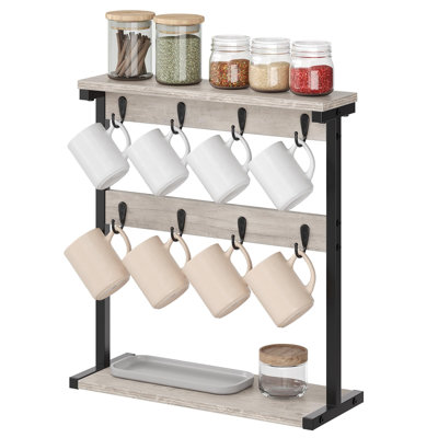 Trent Austin Design® Coffee Bar Organizer Countertop, 2 Tier Mug Cup ...