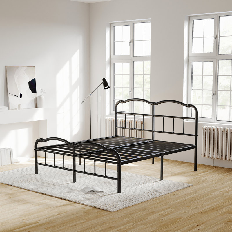 Williston Forge Amylia Double Wave Headboard and Footboard Heavy Duty ...