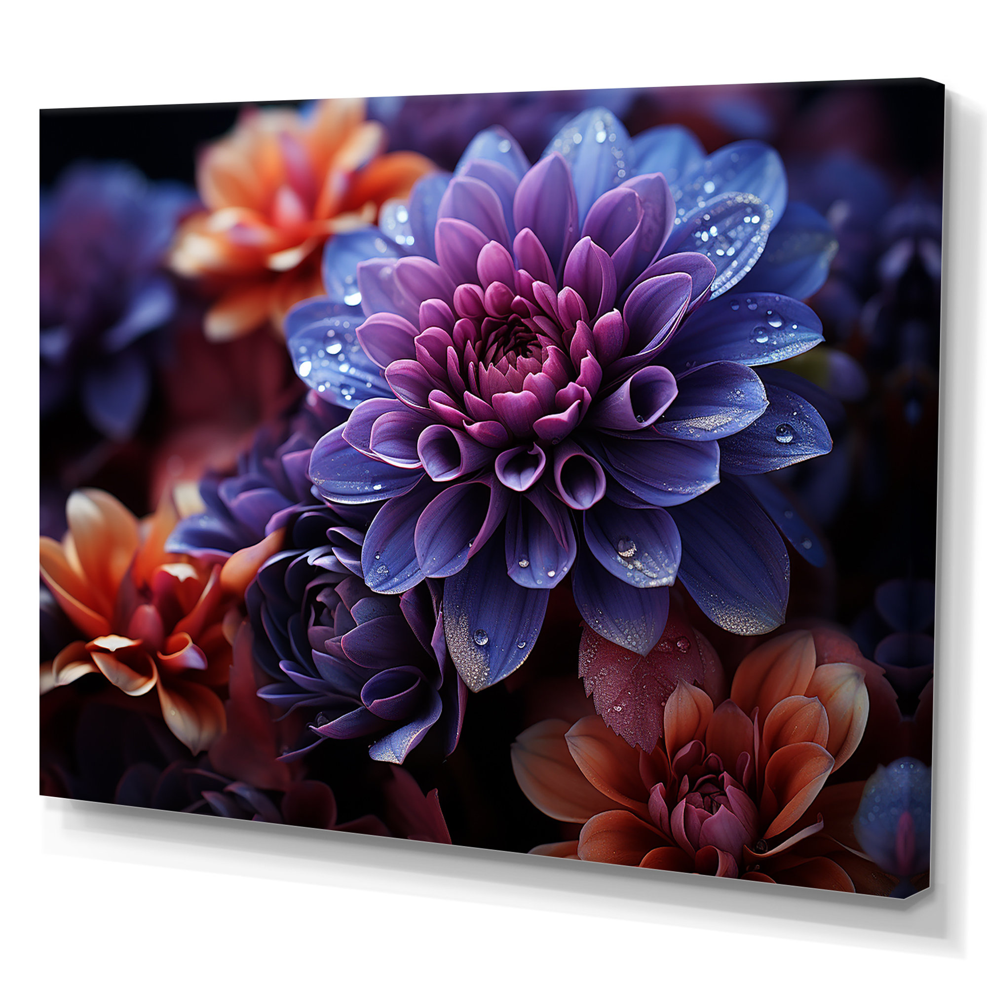Design Art Mums Nocturnal Elegance Midnight Indigo I - Mums Wall Art ...