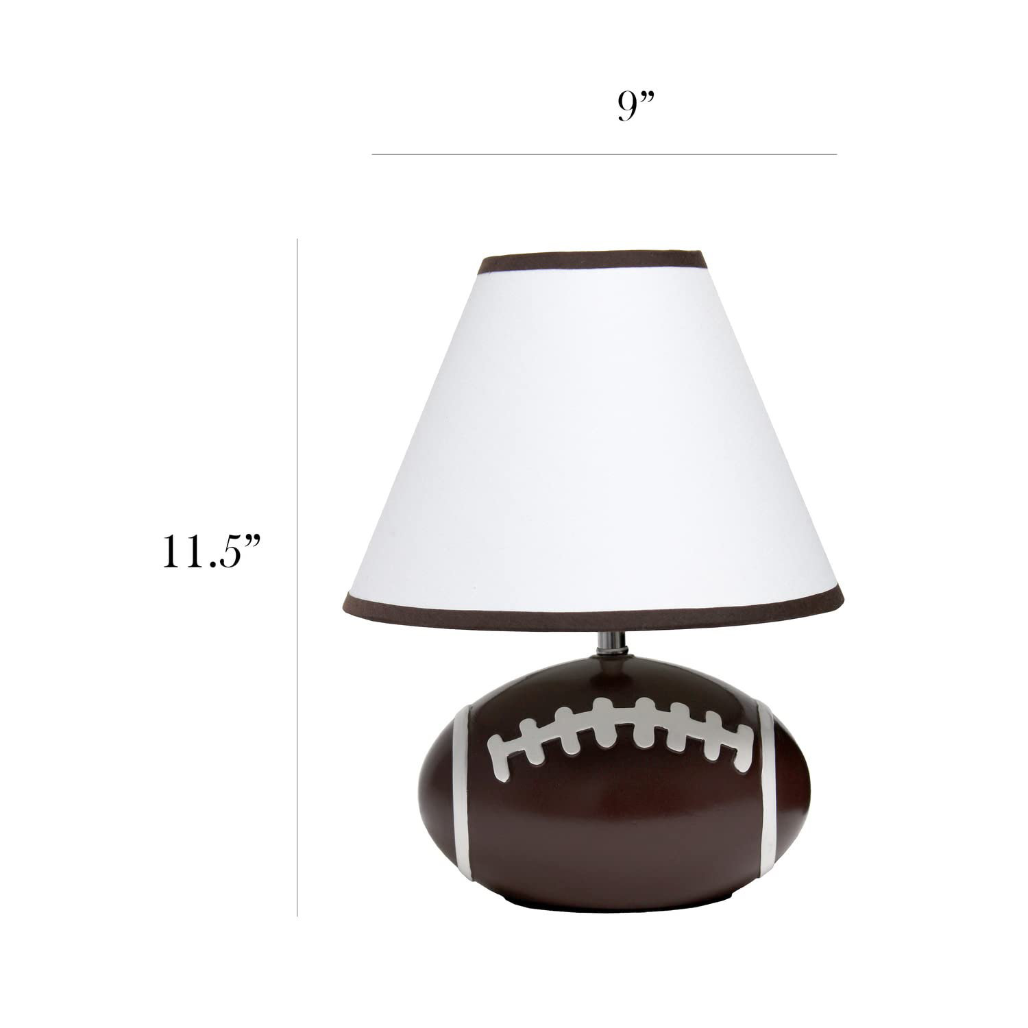 Williston Forge 11.5" Tall Athletic Sports Football Ceramic Bedside ...