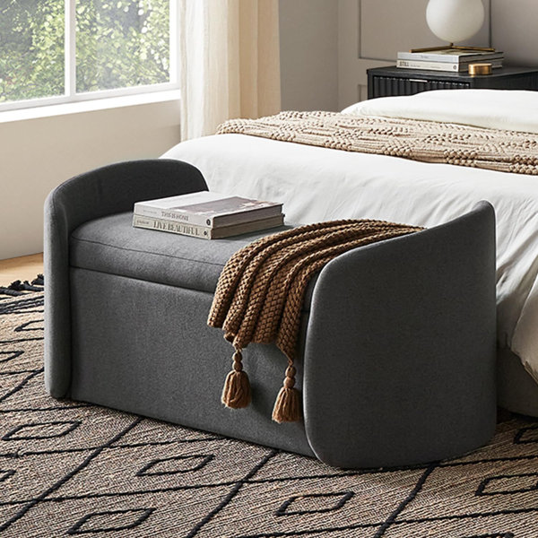 Red Barrel Studio® Jayren Fabric Upholstered Storage Bench | Wayfair