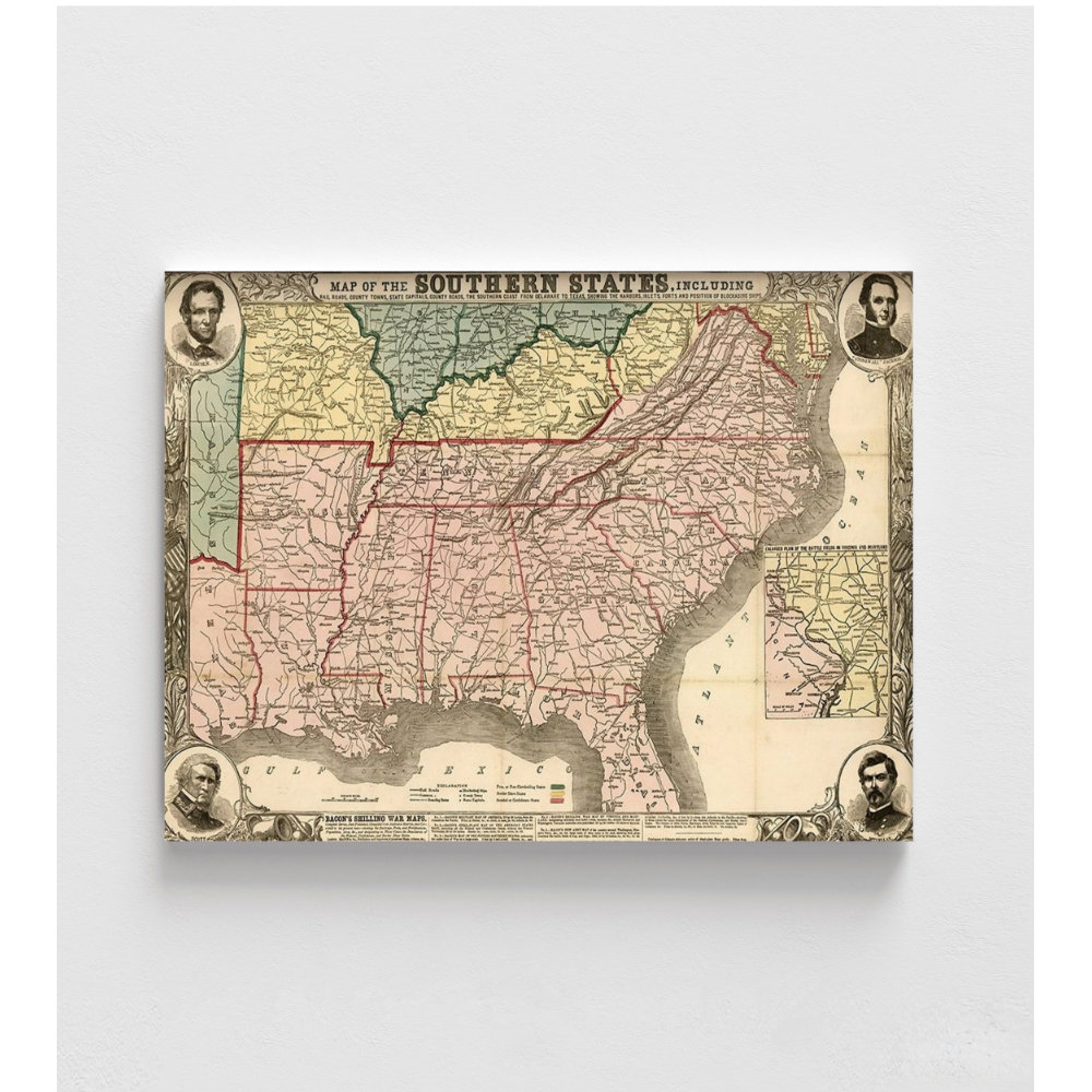 WeFrameArt Southern States During The Rebellion 1863, Southern Poster ...