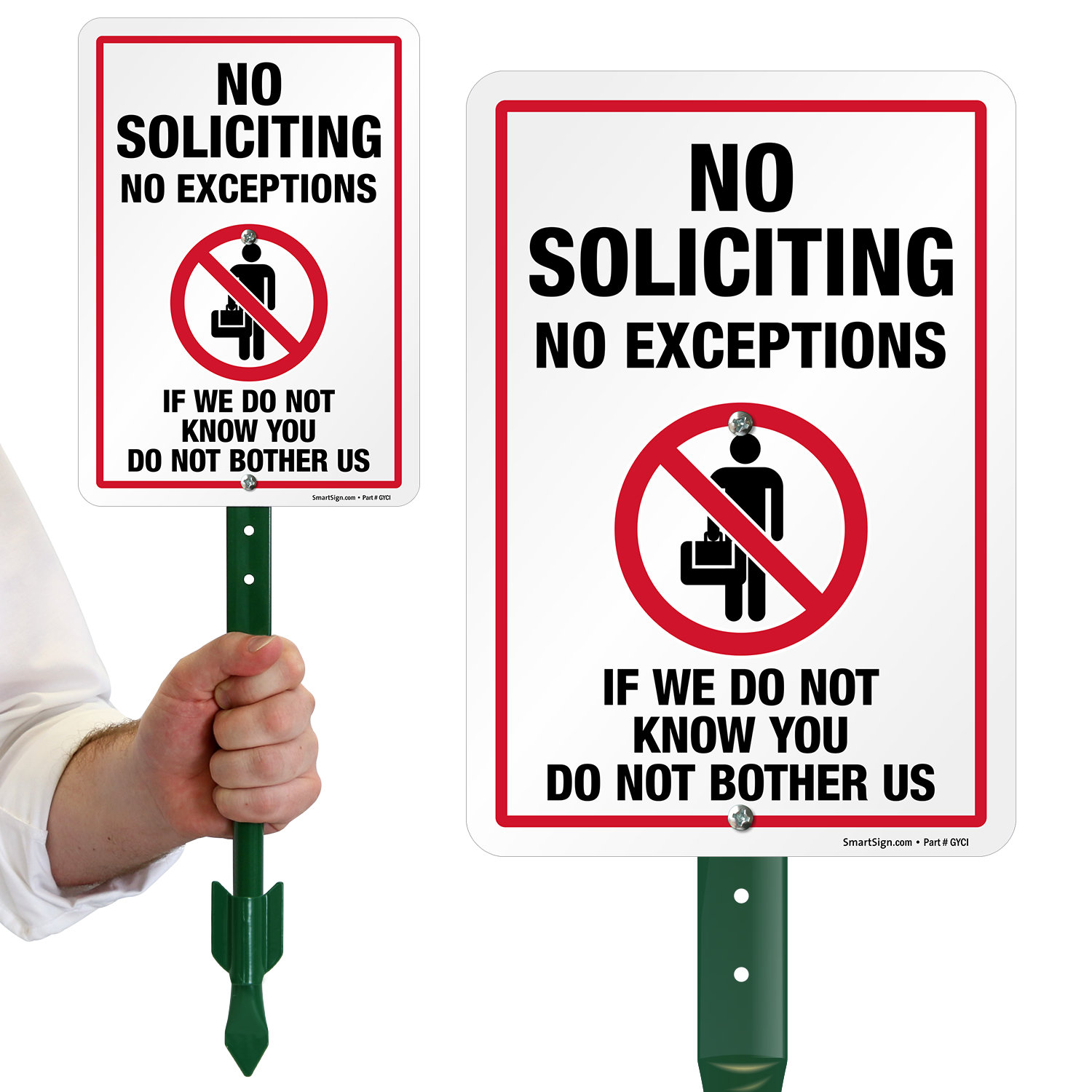 SmartSign No Exceptions. If We Do Not Know You Do Not Bother Us Sign ...