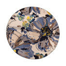 Ebern Designs Dichiera Floral Brown/Navy/Cream Non-Slip Rubberback Area ...