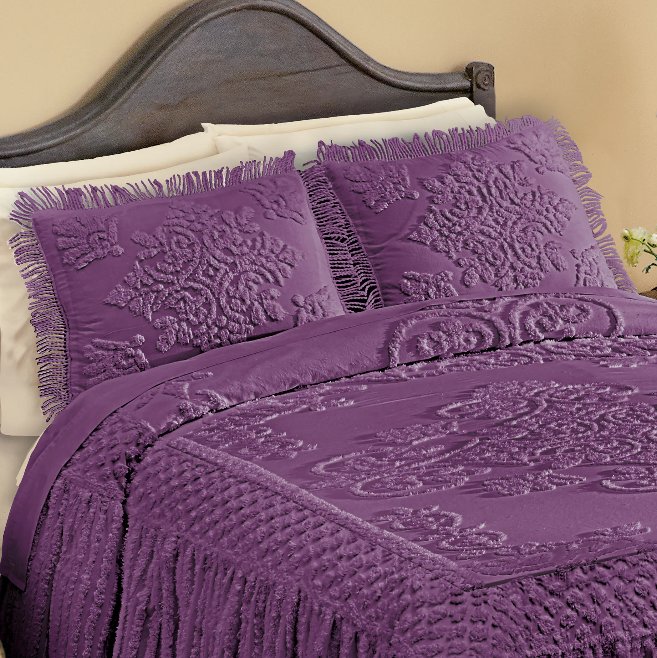Winston Brands Elegant Tranquil Chenille Fringe Pillow Sham | Wayfair