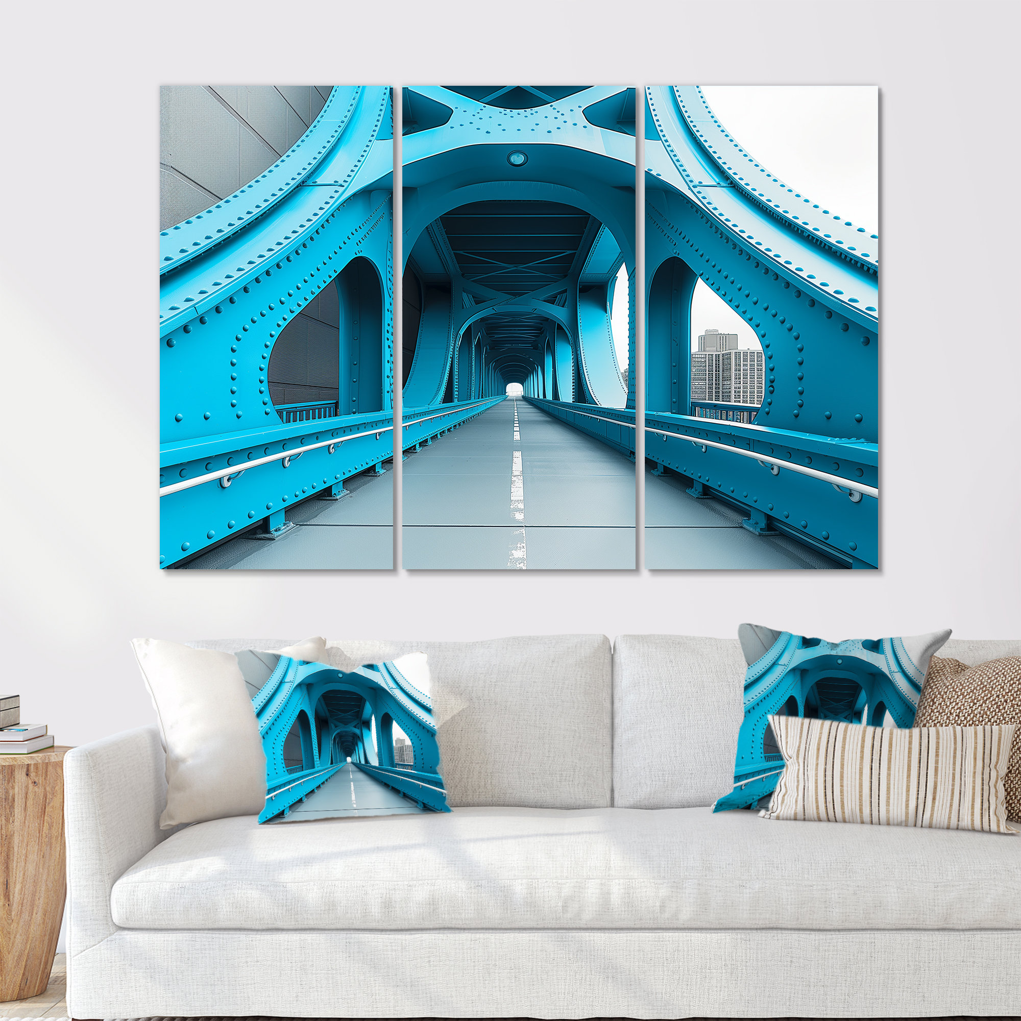 Latitude Run® Blue White River Ramp Walkway Bridges " Blue White River ...